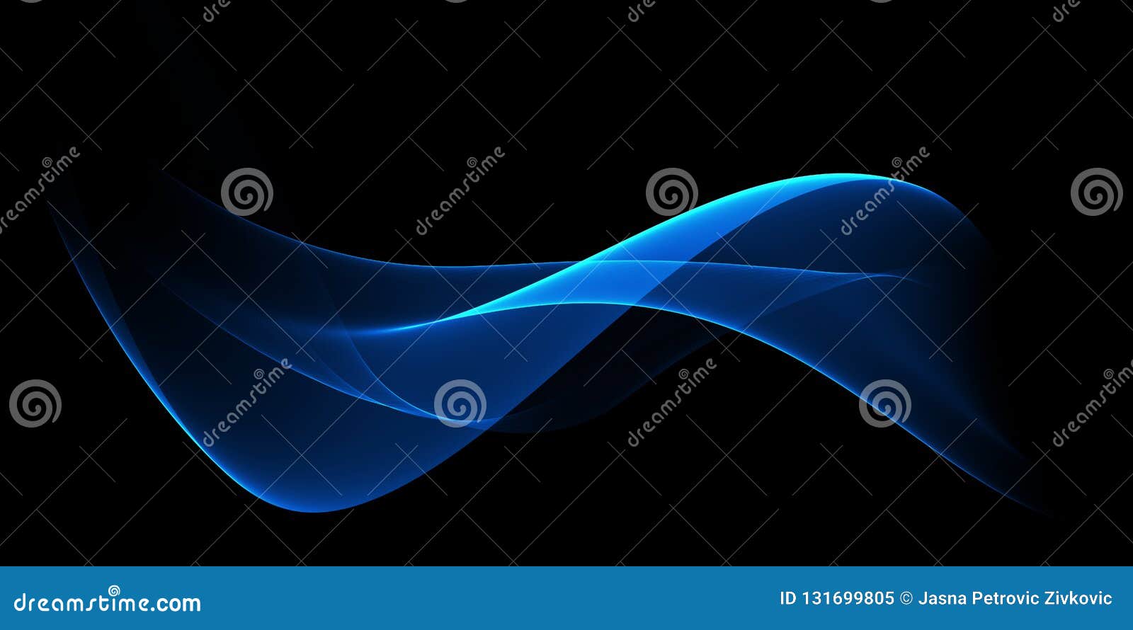 Abstract Blue Flow Wave Background Stock Illustration - Illustration of ...
