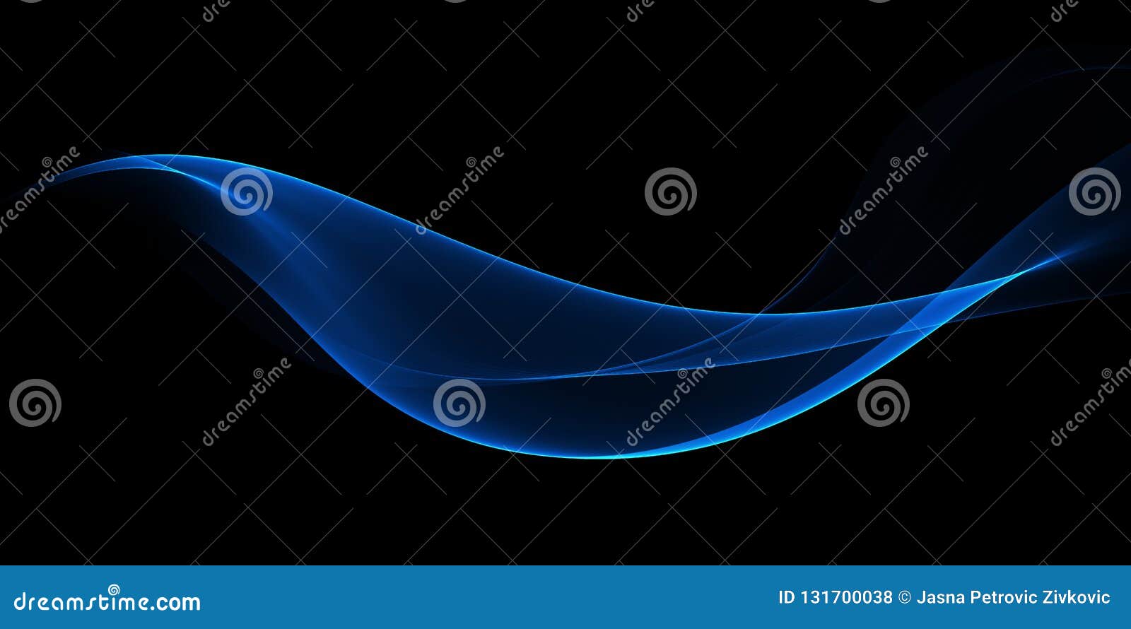 Abstract Blue Flow Wave Background Stock Illustration - Illustration of ...