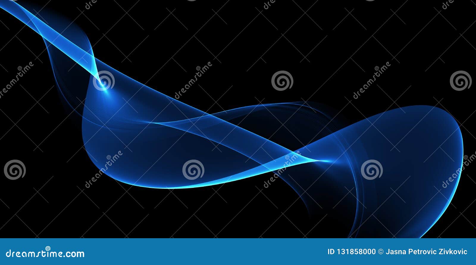 Abstract Blue Flow Wave Background Stock Illustration - Illustration of ...