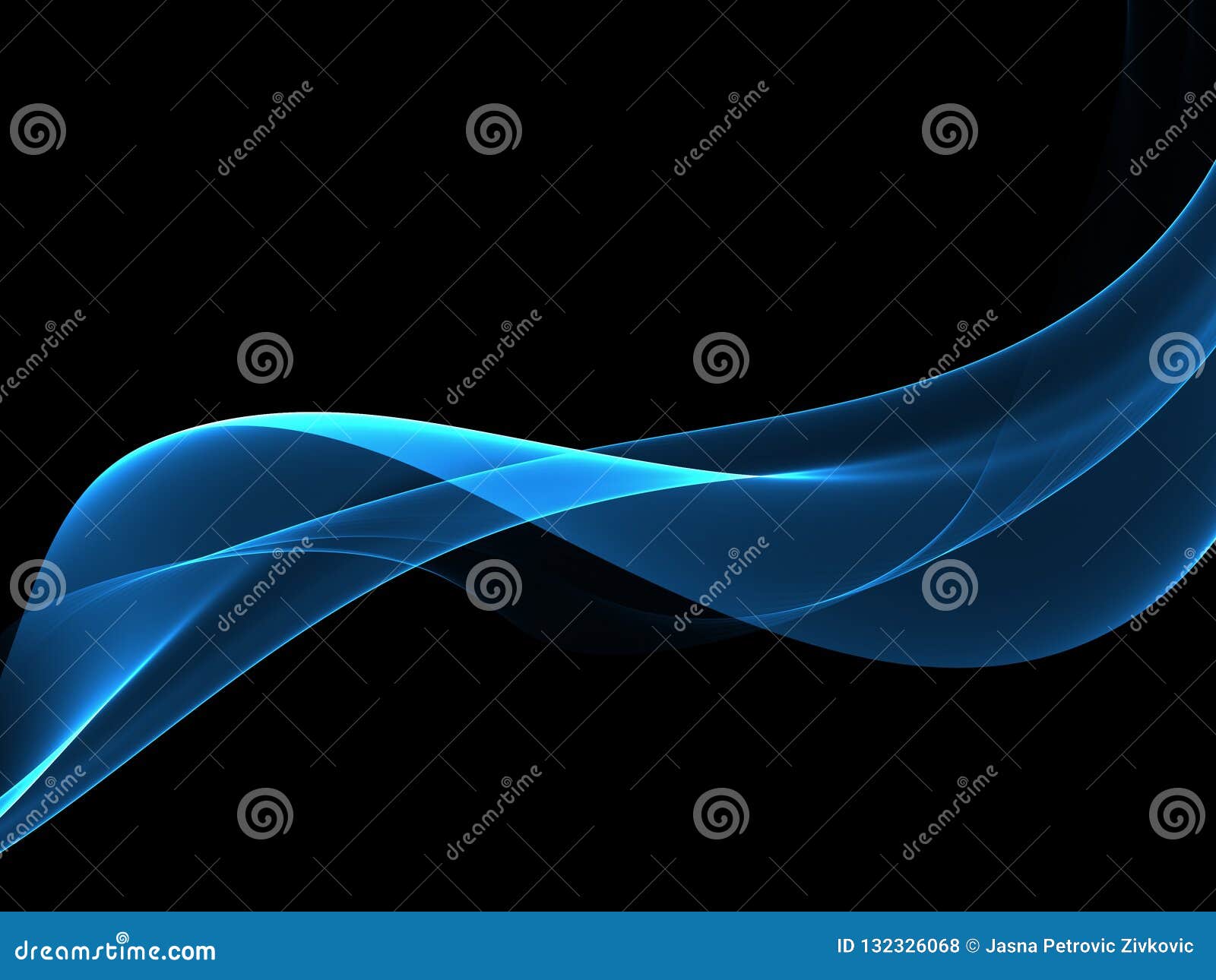 Abstract Blue Flow Wave Background Stock Illustration - Illustration of ...