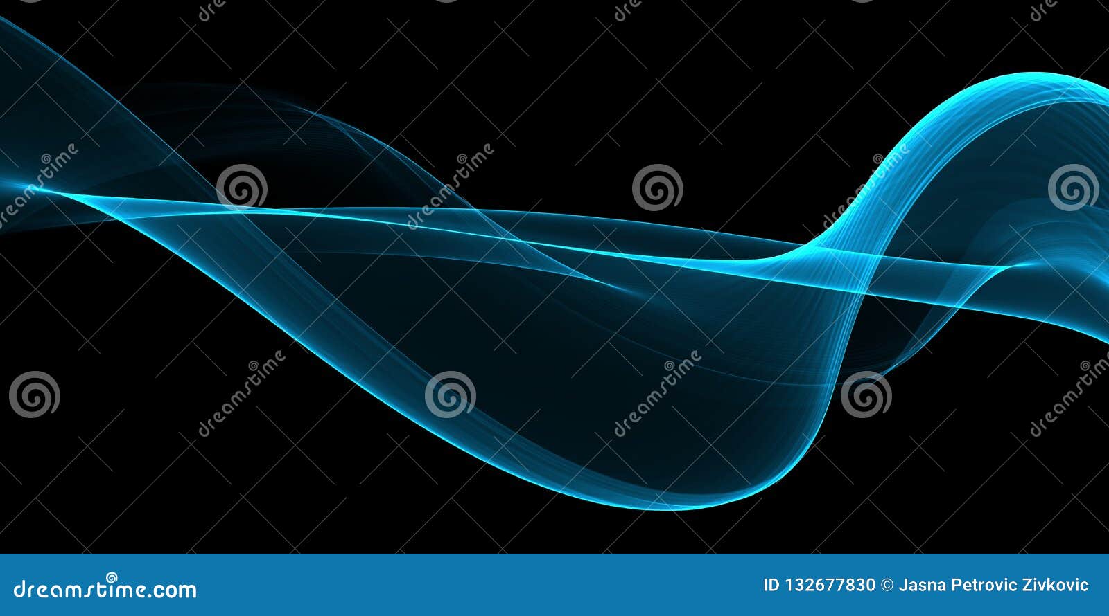 Abstract Blue Flow Wave Background Stock Illustration - Illustration of ...