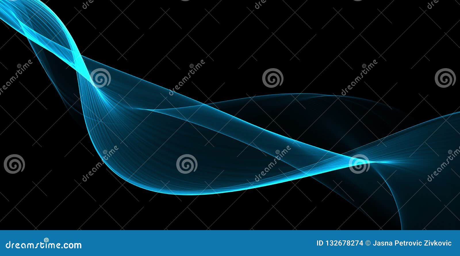 Abstract Blue Flow Wave Background Stock Illustration - Illustration of ...