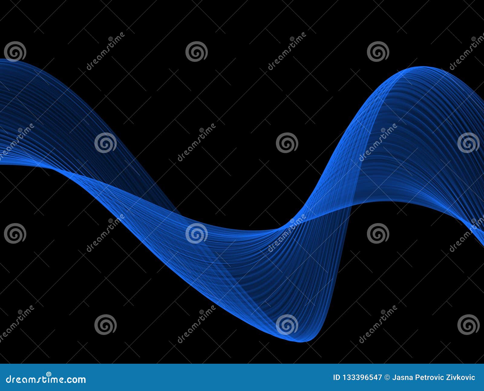 Abstract Blue Flow Wave Background Stock Illustration - Illustration of ...