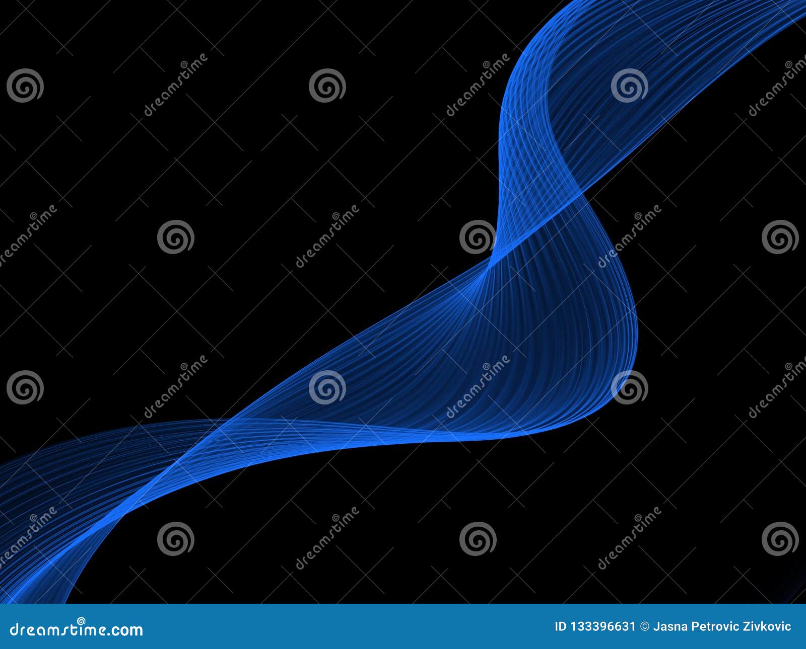 Abstract Blue Flow Wave Background Stock Illustration - Illustration of ...