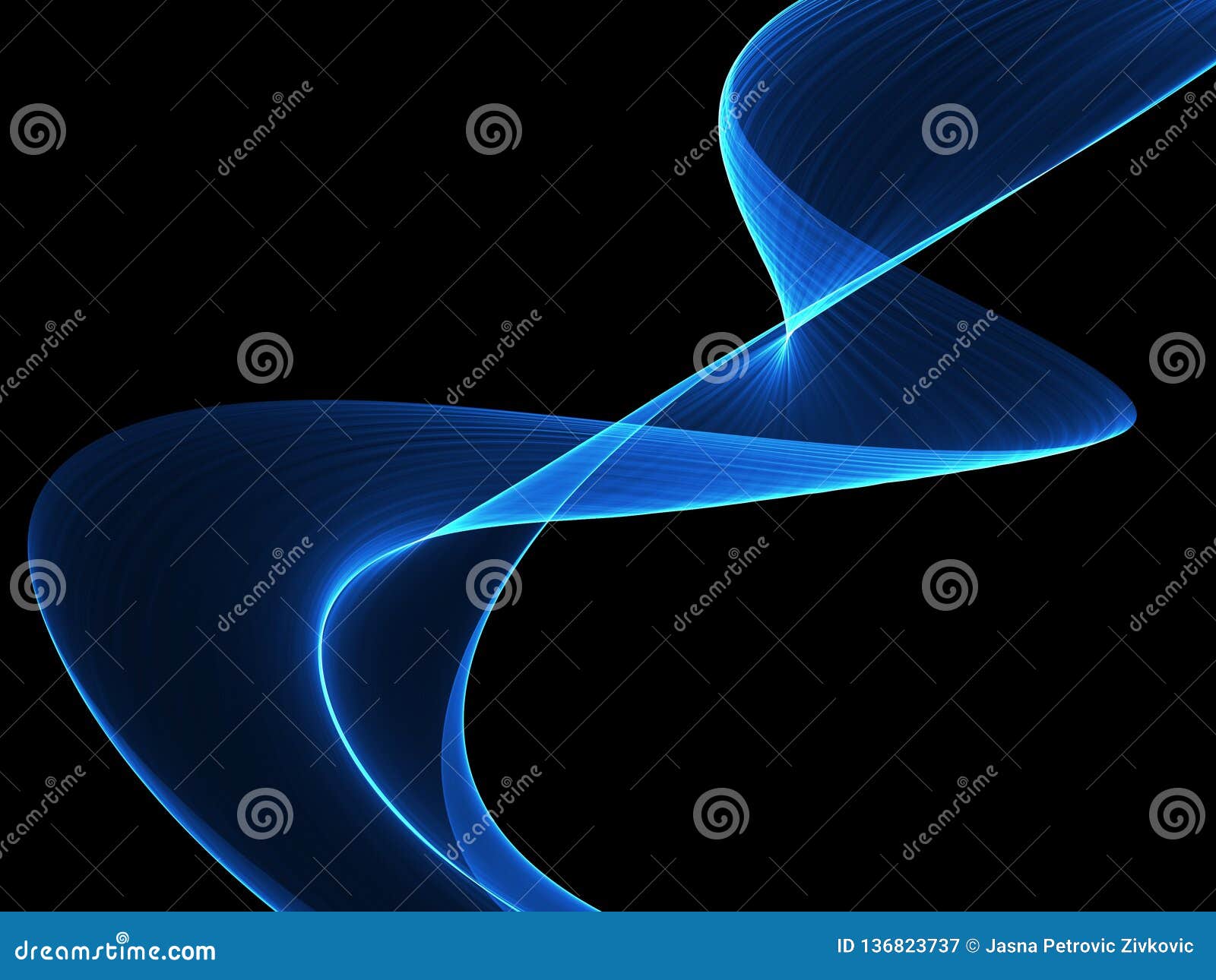 Abstract Blue Flow Wave Background Stock Illustration - Illustration of ...