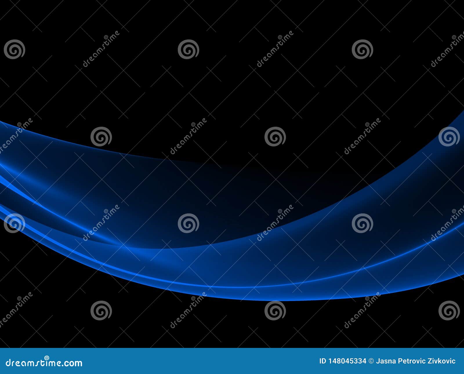 Abstract Blue Flow Wave Background Stock Illustration - Illustration of ...