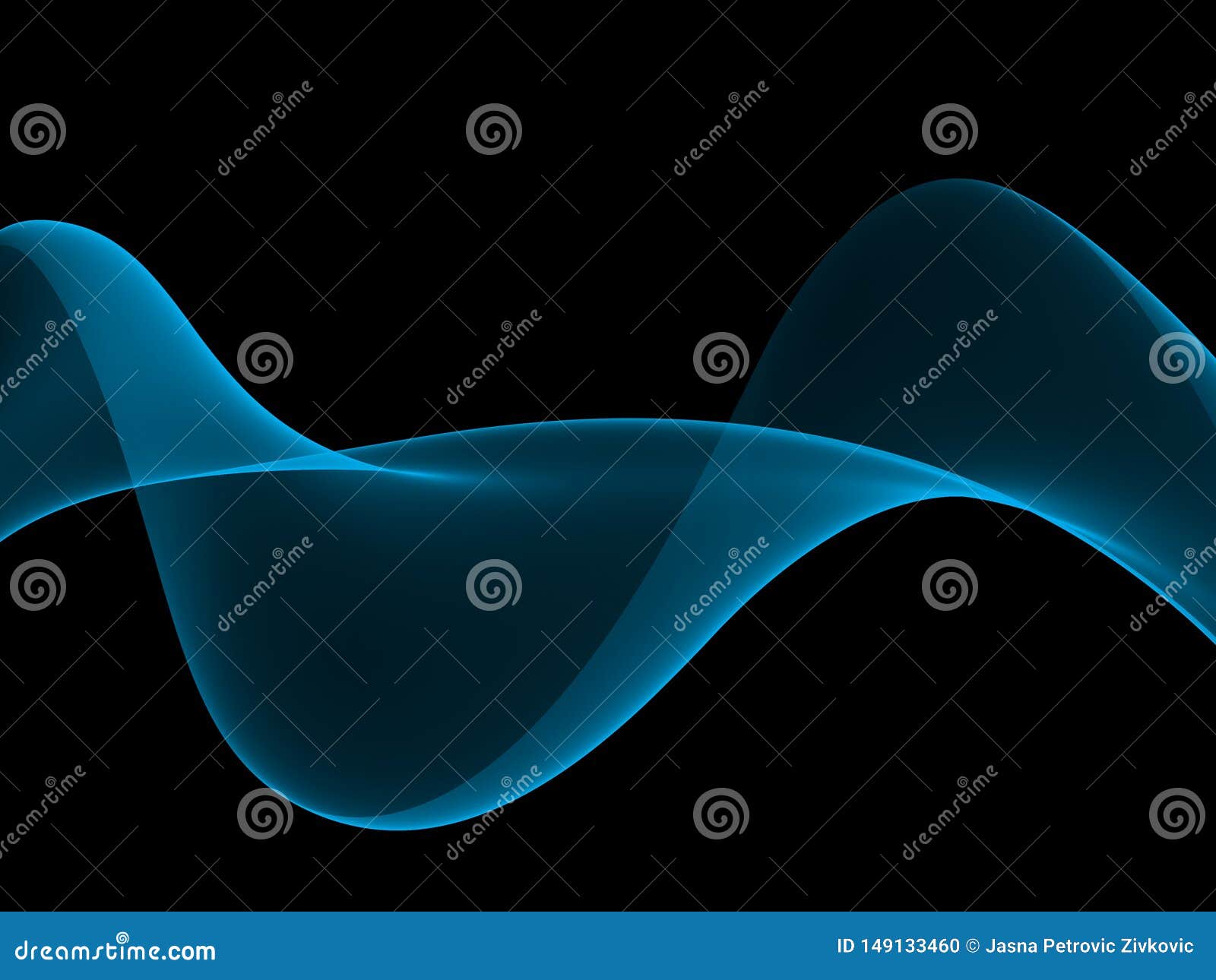 Abstract Blue Flow Wave Background Stock Illustration - Illustration of ...