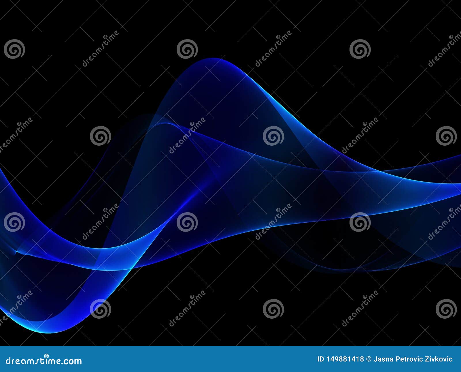 Abstract Blue Flow Wave Background Stock Illustration - Illustration of ...