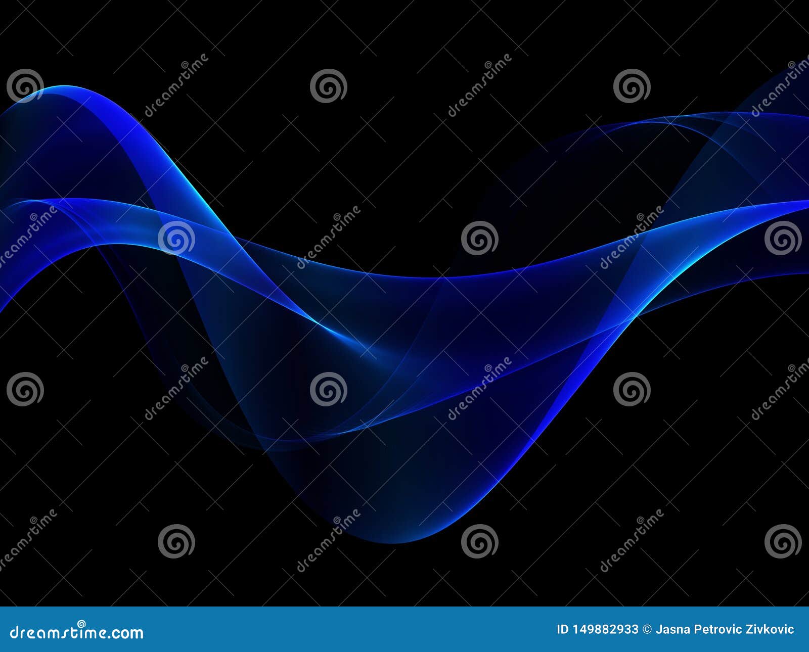 Abstract Blue Flow Wave Background Stock Illustration - Illustration of ...