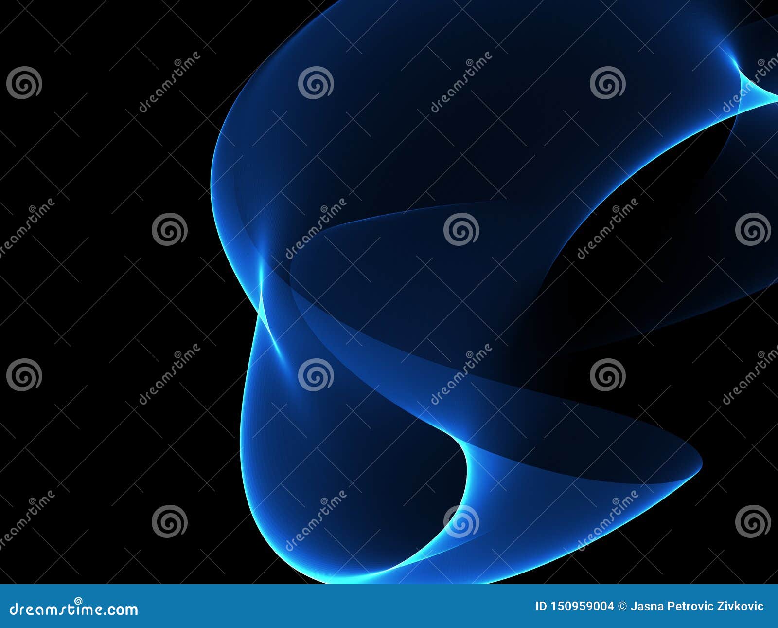 Abstract Blue Flow Wave Background Stock Illustration - Illustration of ...