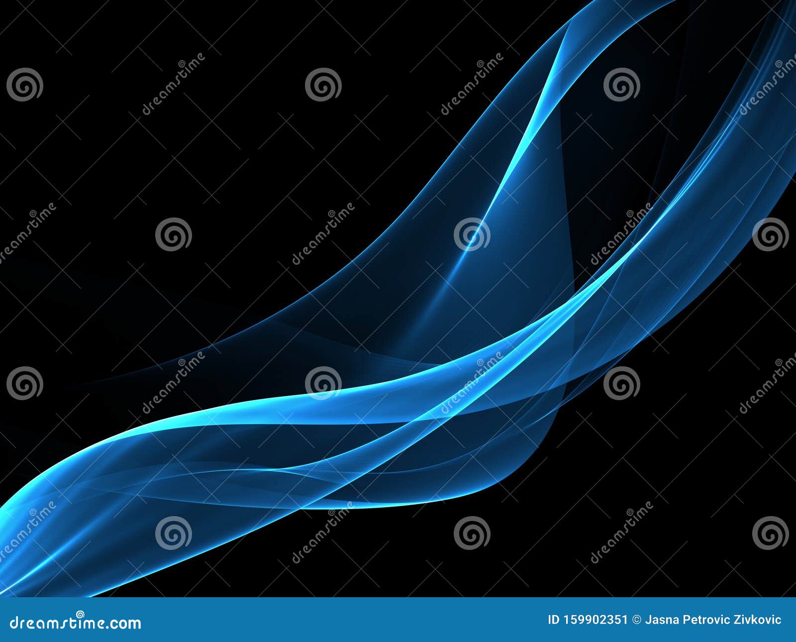 Abstract Blue Flow Wave Background Stock Illustration - Illustration of ...