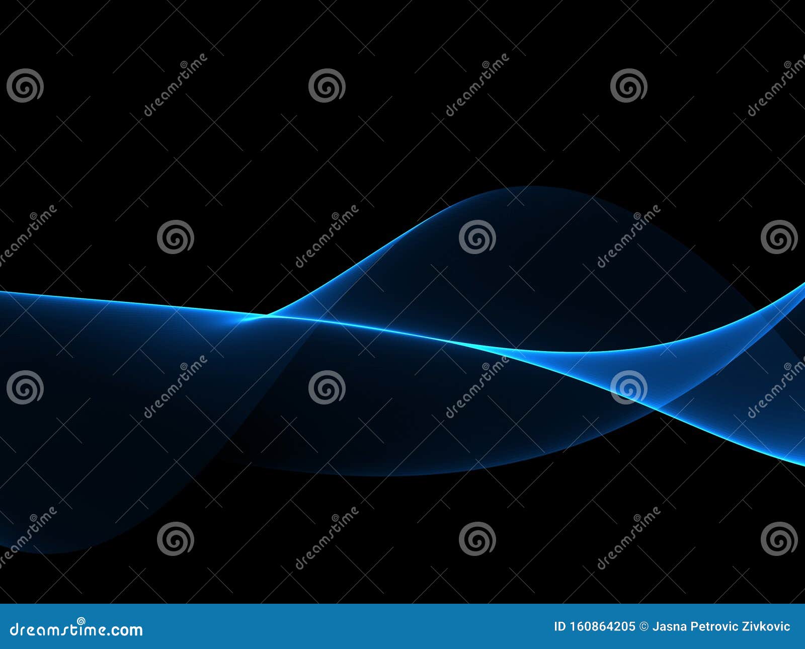 Abstract Blue Flow Wave Background Stock Illustration - Illustration of ...