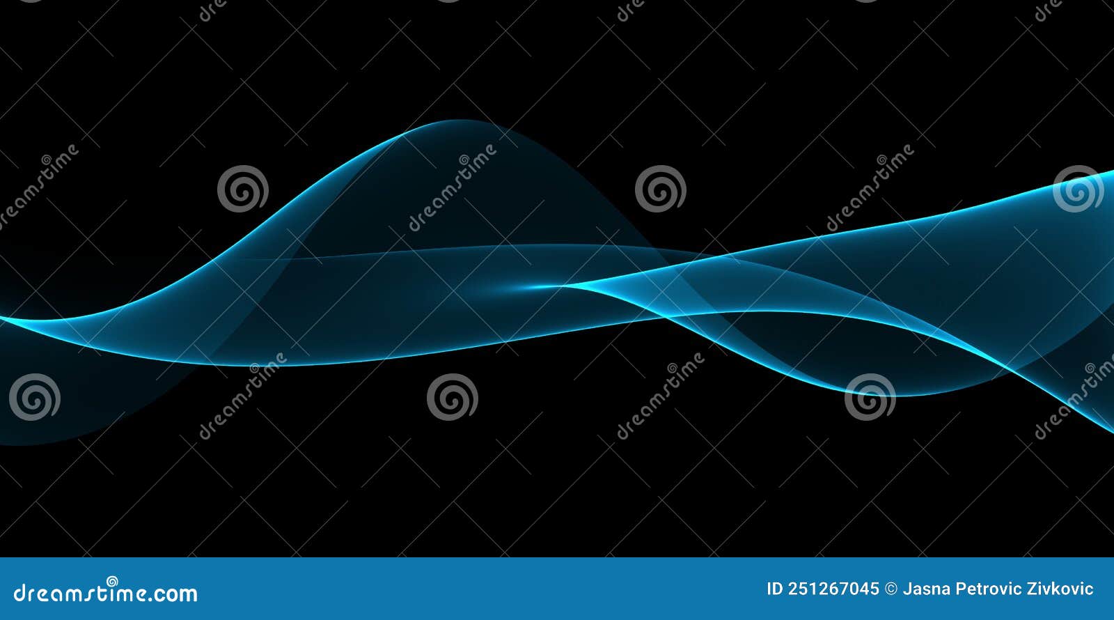 Abstract Blue Flow Wave Background Stock Illustration - Illustration of ...