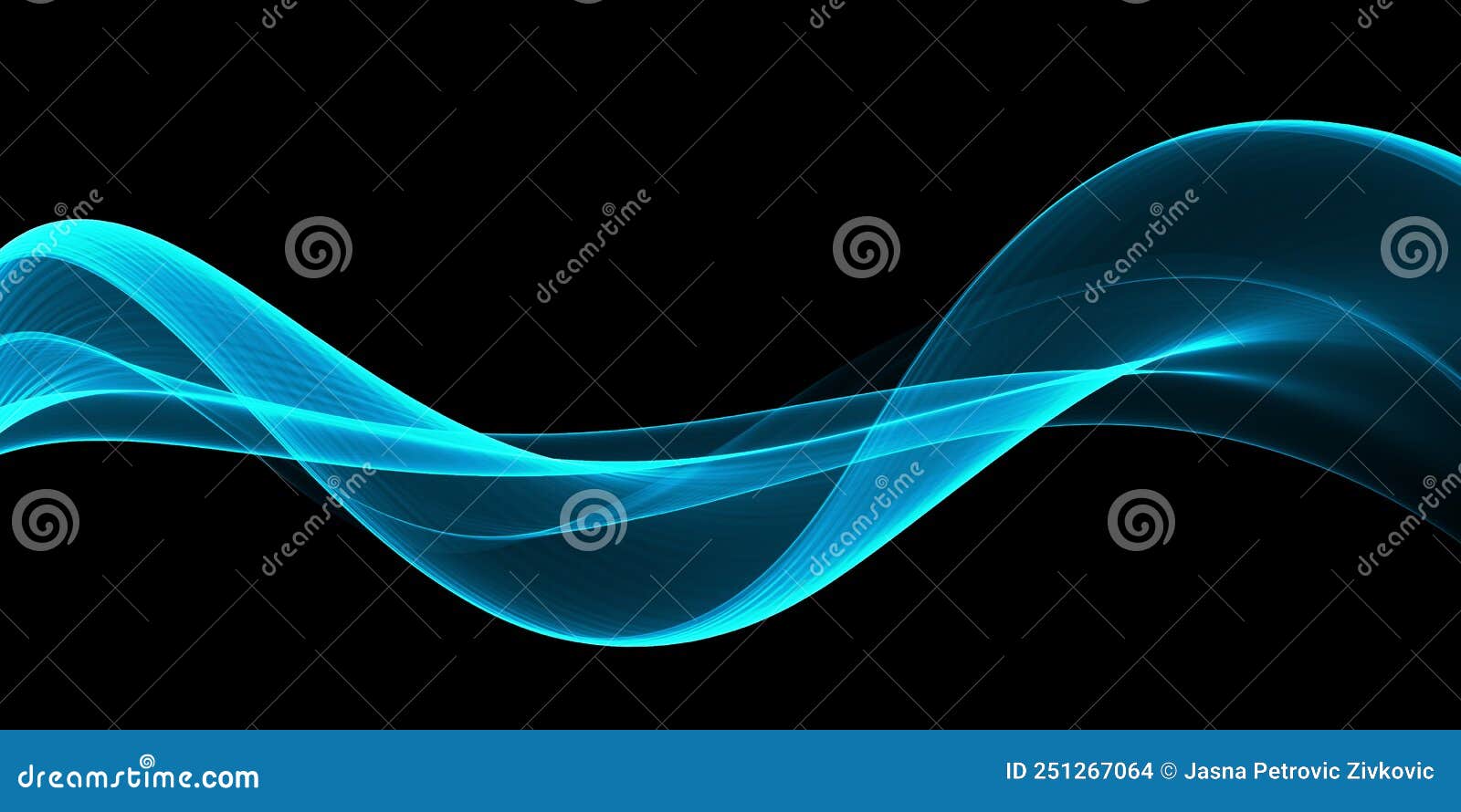 Abstract Blue Flow Wave Background Stock Illustration - Illustration of ...