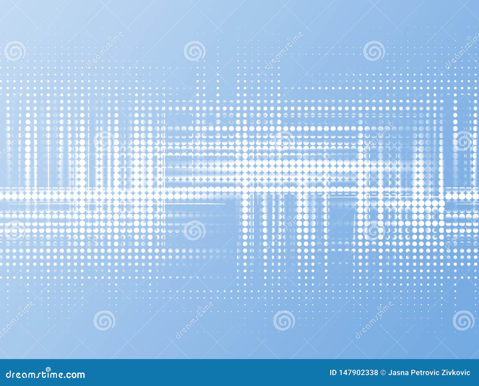 Abstract Blue Gradient Dots Background Stock Illustration ...