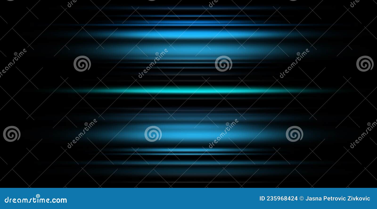 Abstract Blue Light Trails in the Dark, Motion Blur Effect Stock ...