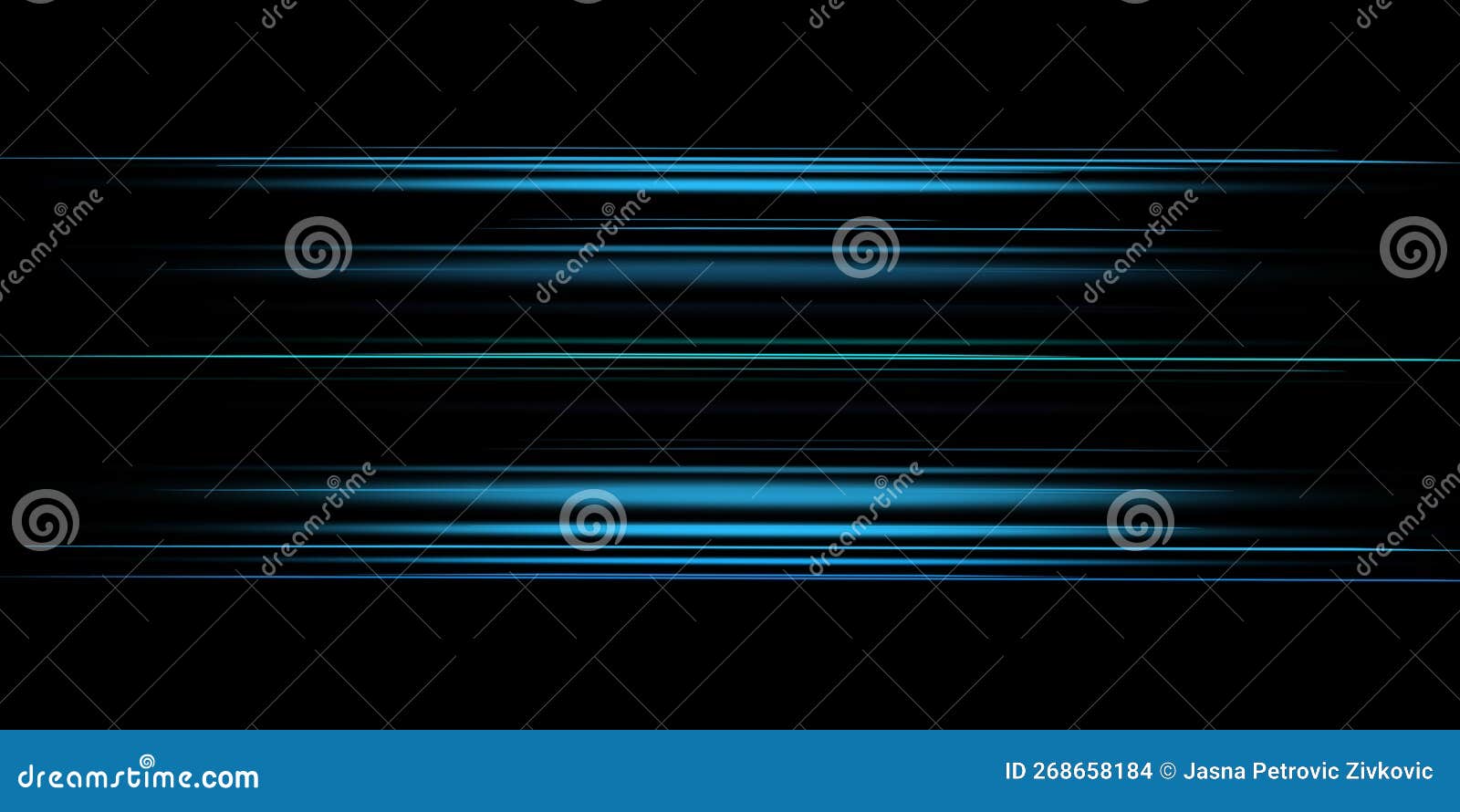 Abstract Blue Light Trails in the Dark, Motion Blur Effect Stock ...