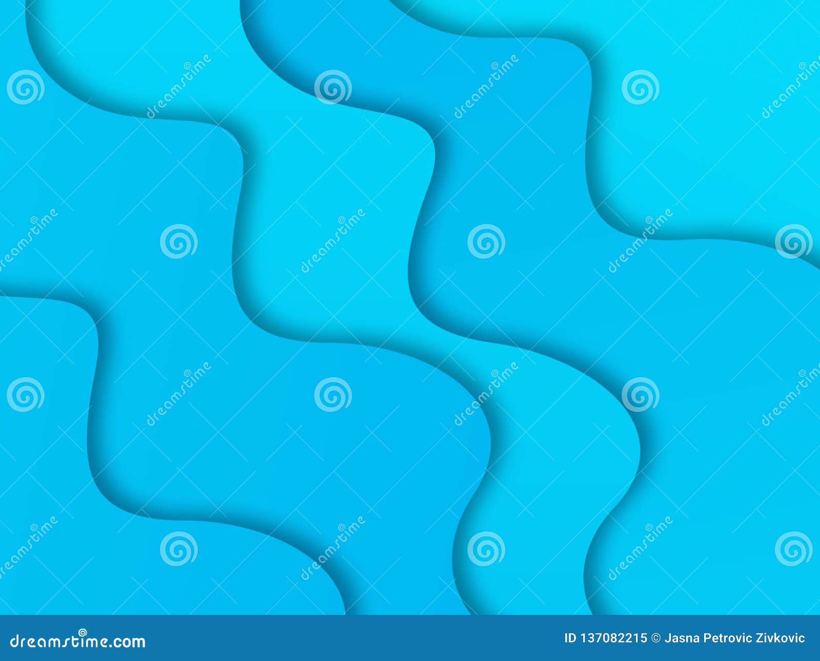 Abstract Blue Ocean Wave Theme Stock Illustration - Illustration of ...