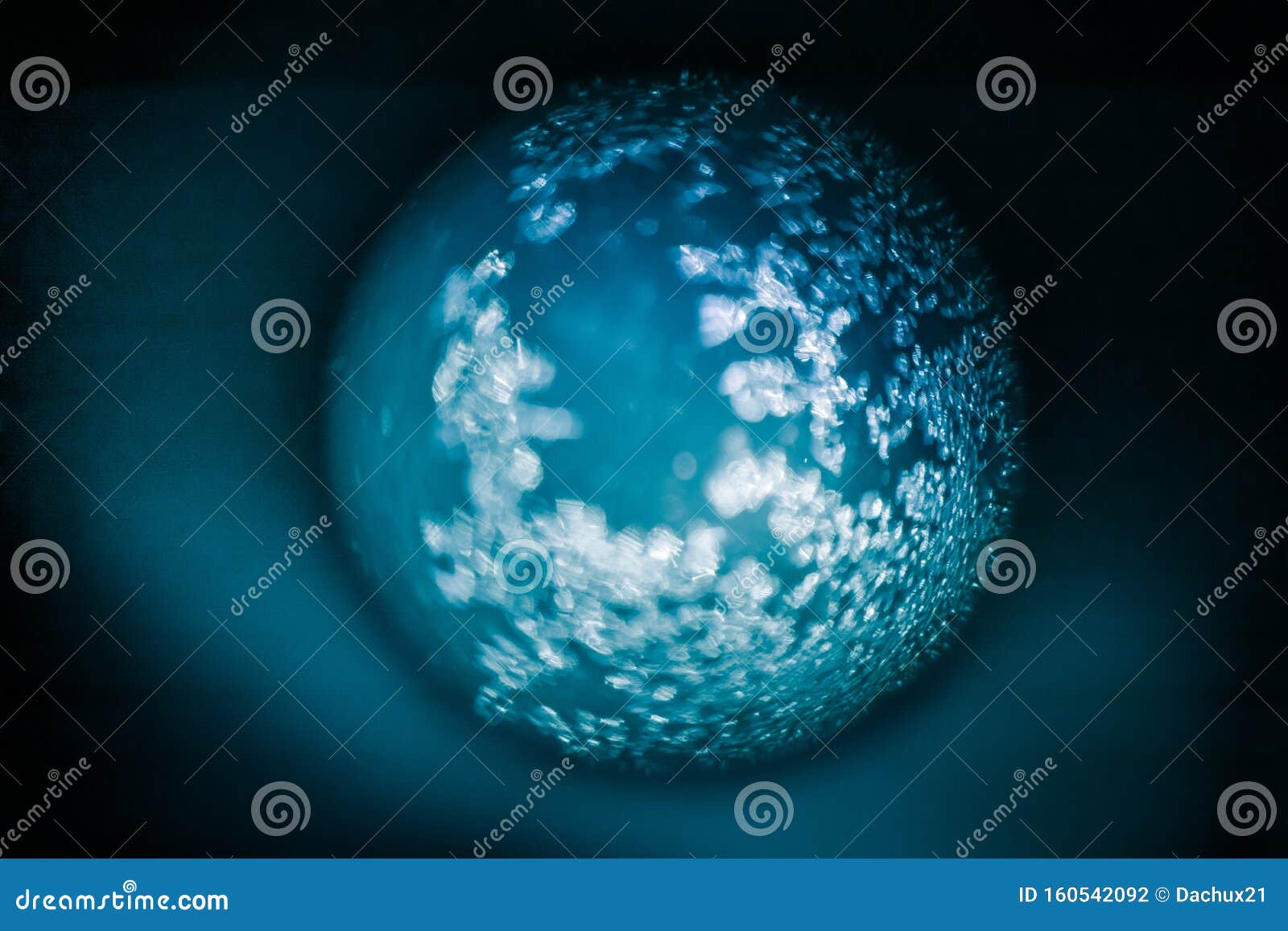 A Beautiful, Abstract Blue Orb of Blurred Pattern. Stock Photo - Image ...