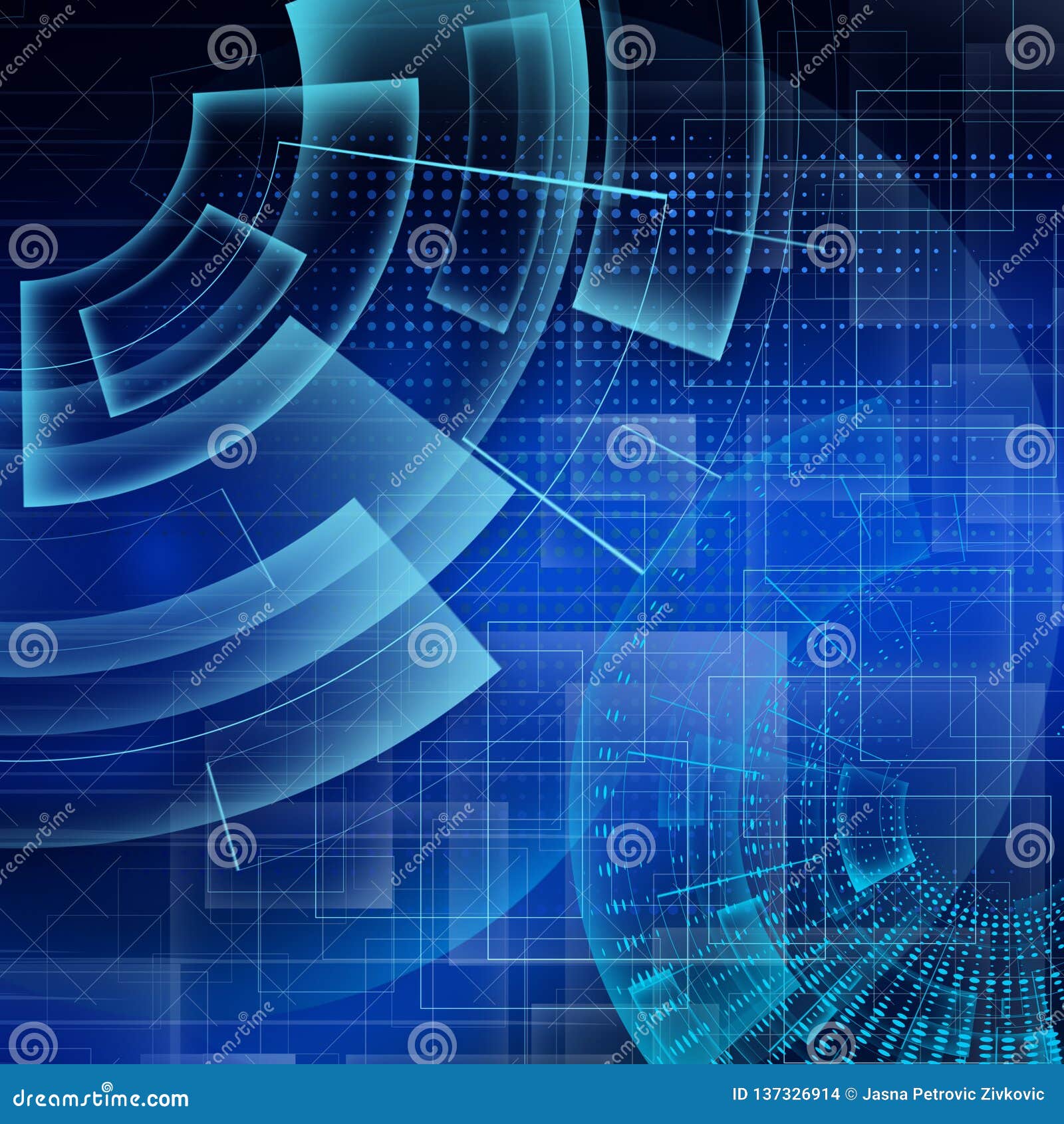 Abstract Blue Soft Technology Background, Illustration Stock ...