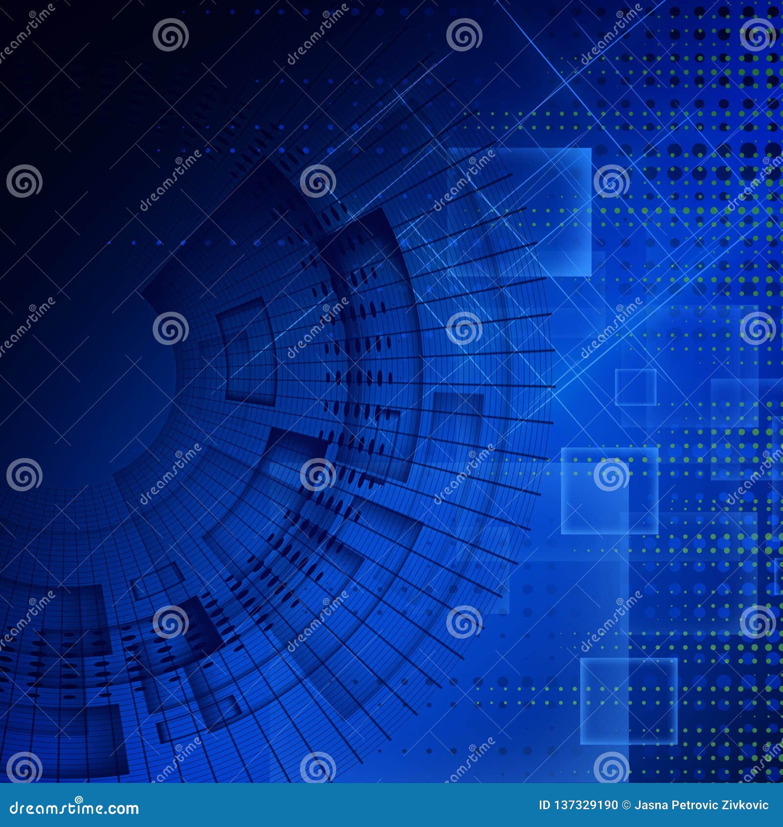 Abstract Blue Soft Technology Background, Illustration Stock ...