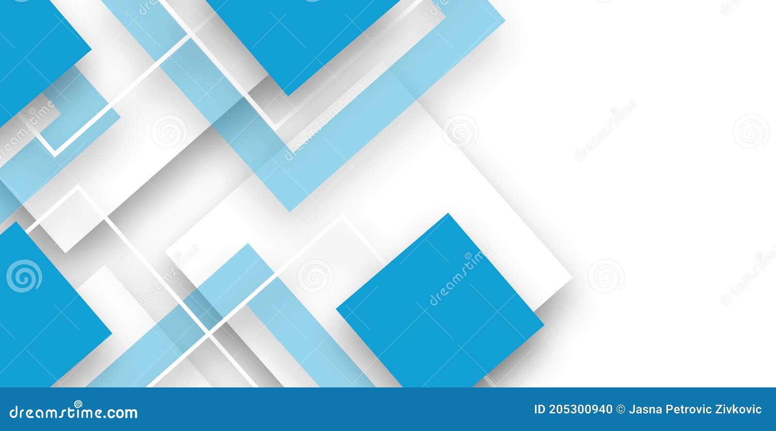 Abstract Blue Squares Design Background Stock Illustration ...