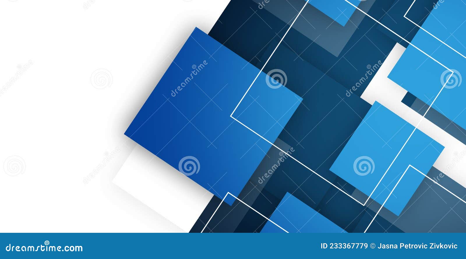 Abstract Blue Squares Design Background Stock Illustration ...