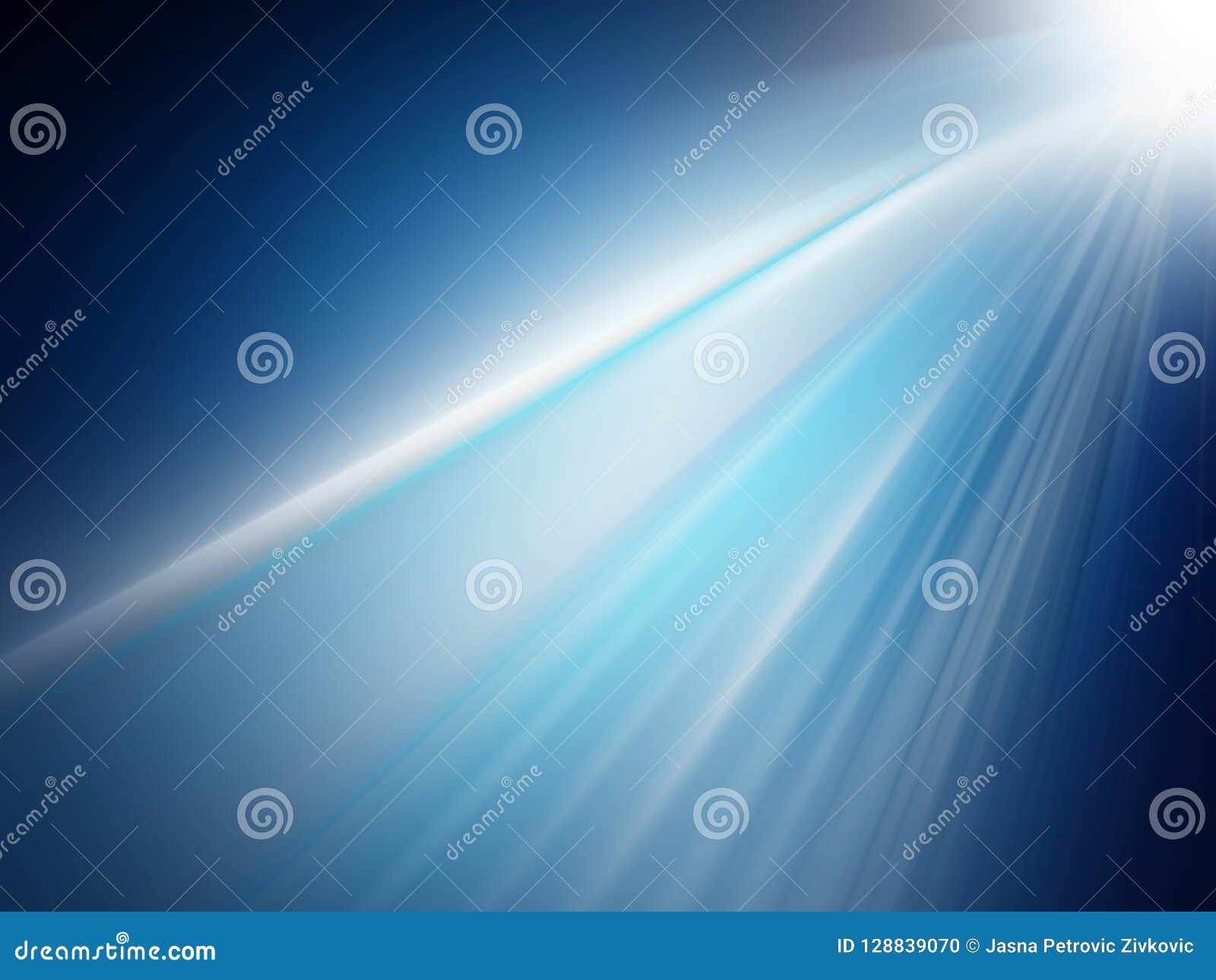 Abstract Blue Sun Rays Background Stock Illustration - Illustration of ...