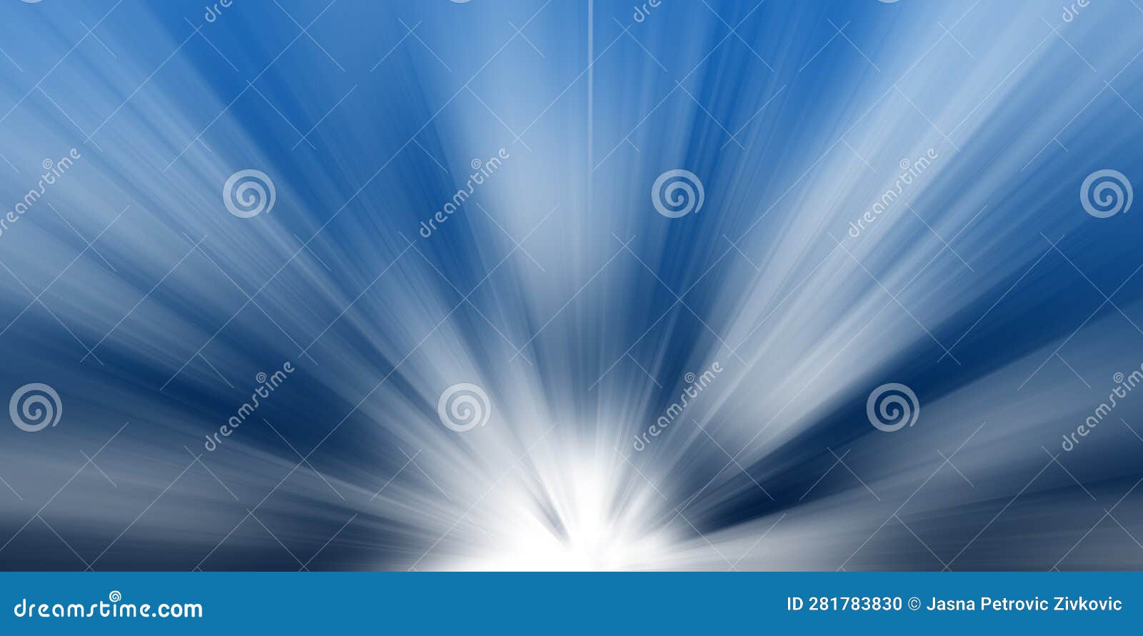 Abstract Blue Sunburst Light Background Stock Illustration ...