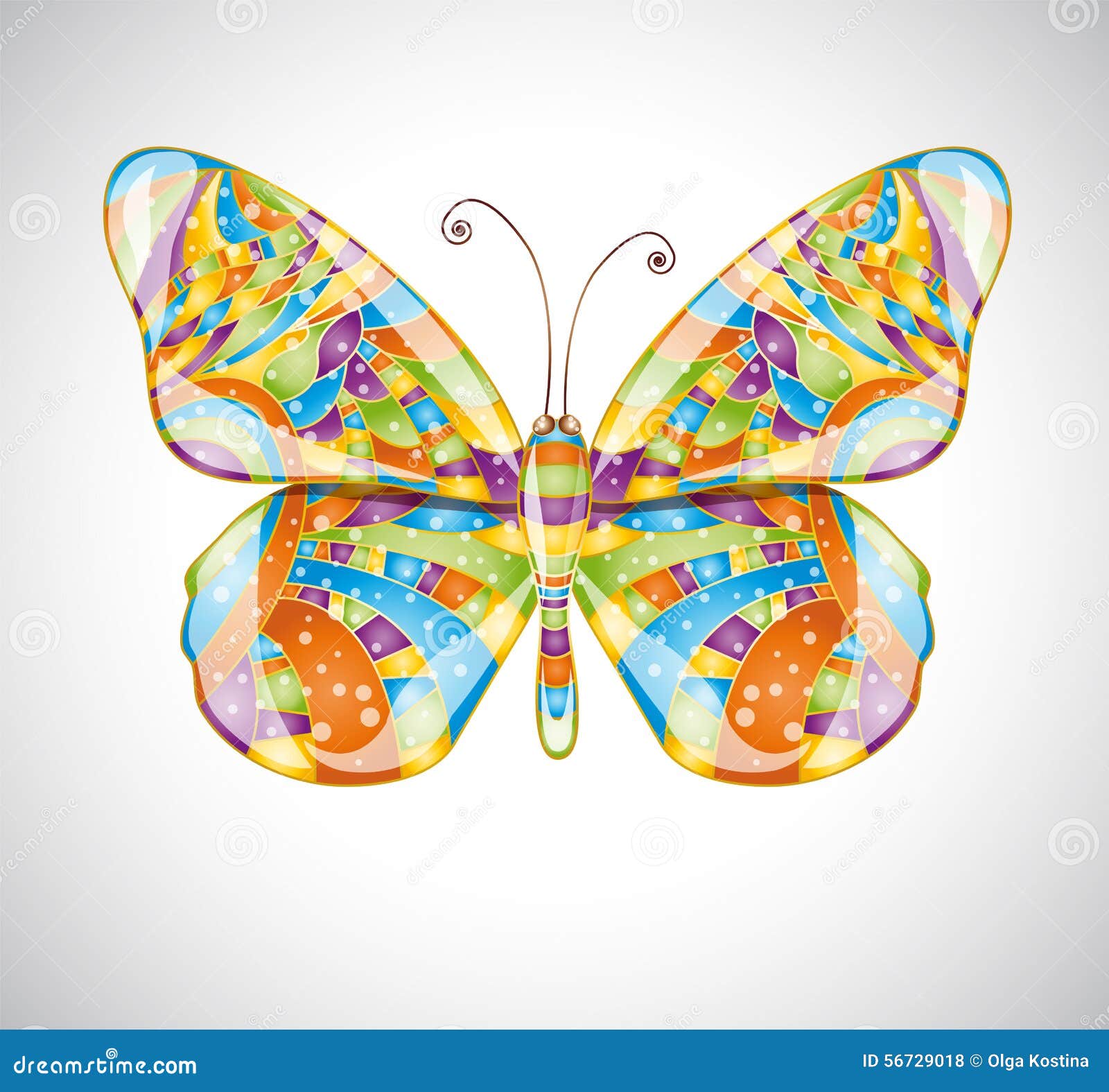 Beautiful Abstract Butterfly. Stock Vector - Illustration of orange ...