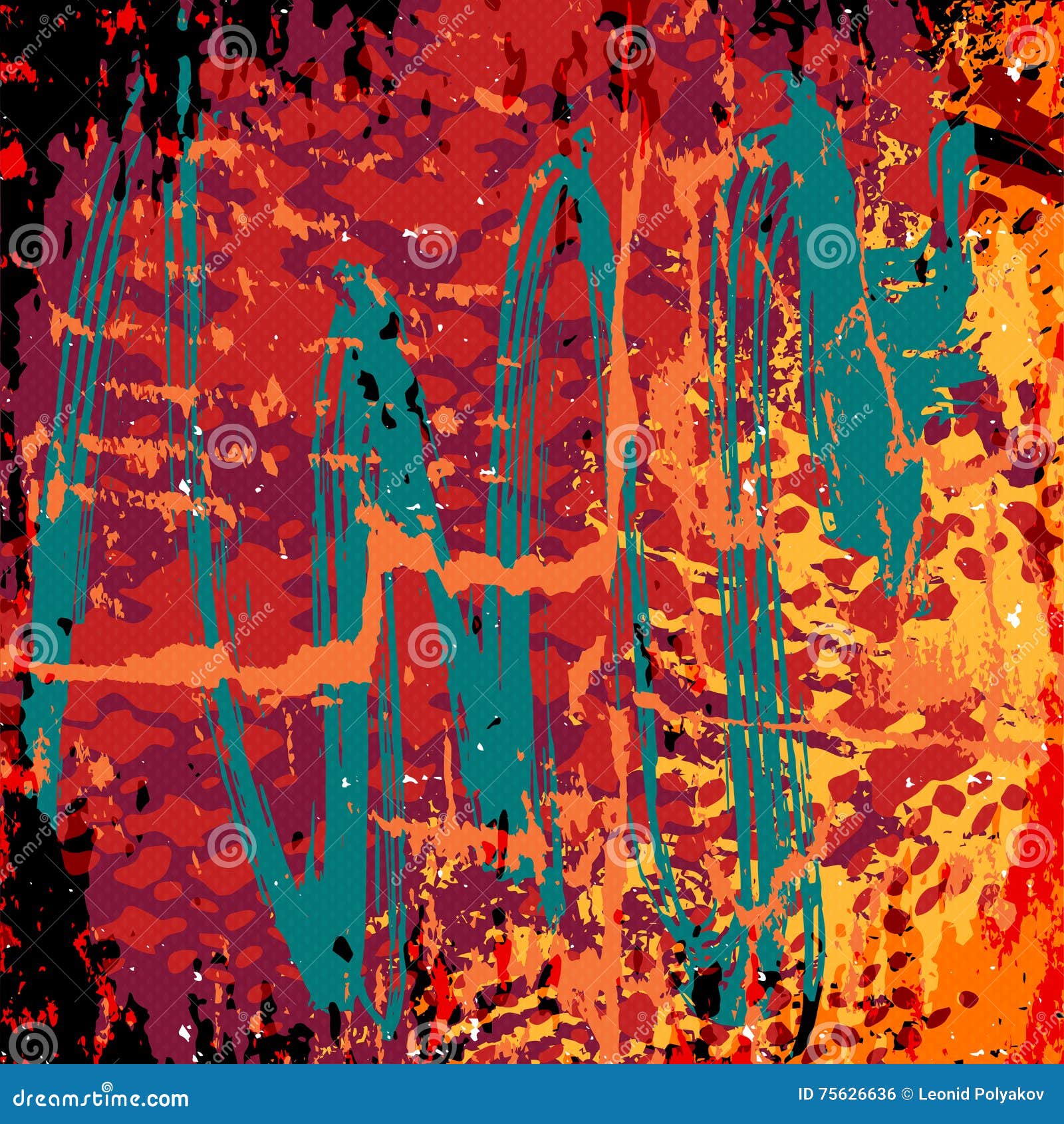 Colored Graffiti Seamless Texture Vector Illustration | CartoonDealer ...