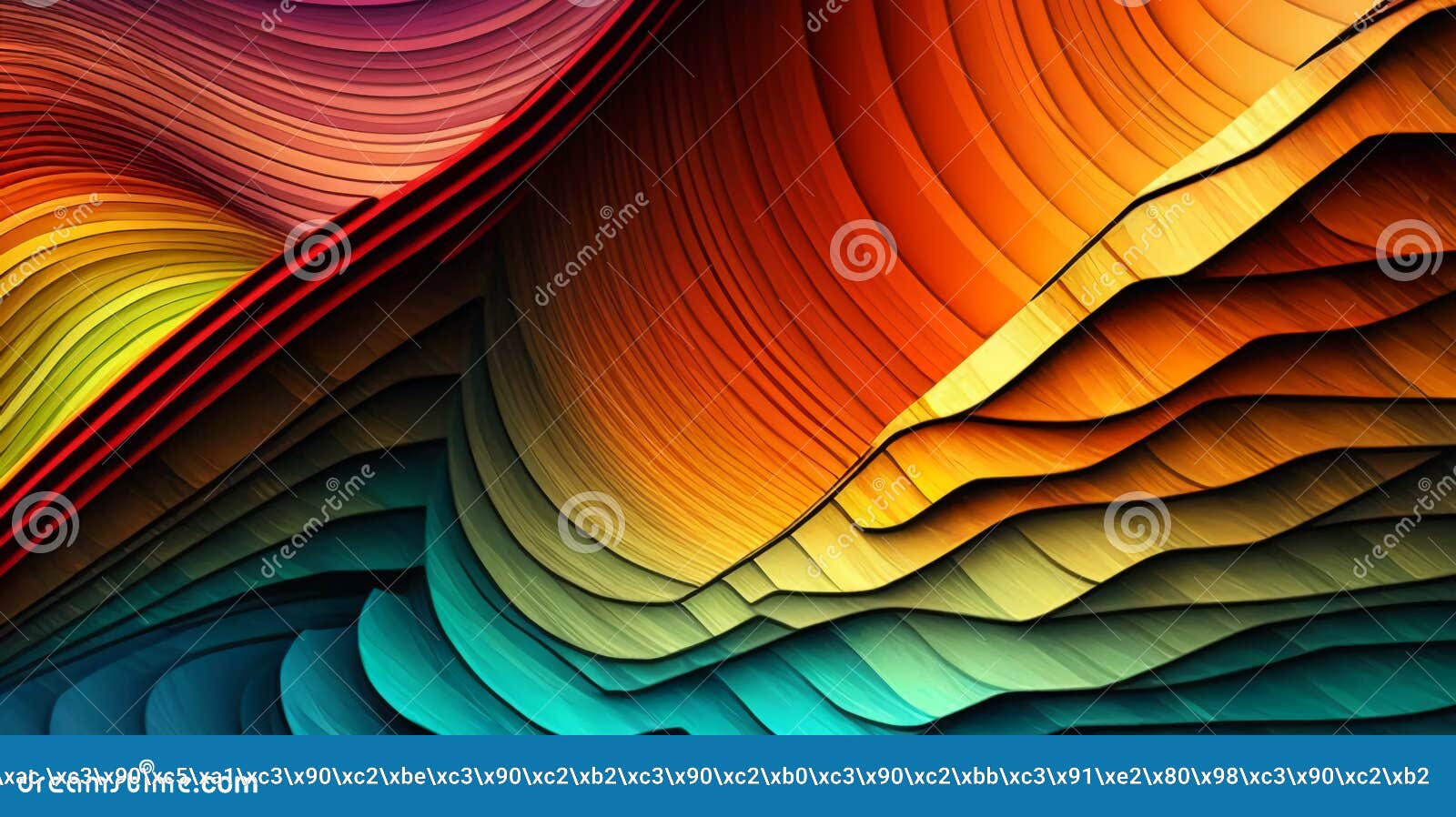Beautiful Abstract Colorful Panorama Wave Layers Texture Stock ...