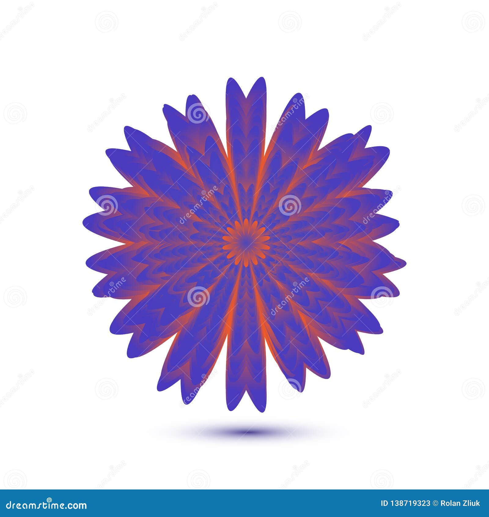 Beautiful Abstract Conceptual Violet Flower for Decoration Stock Vector ...