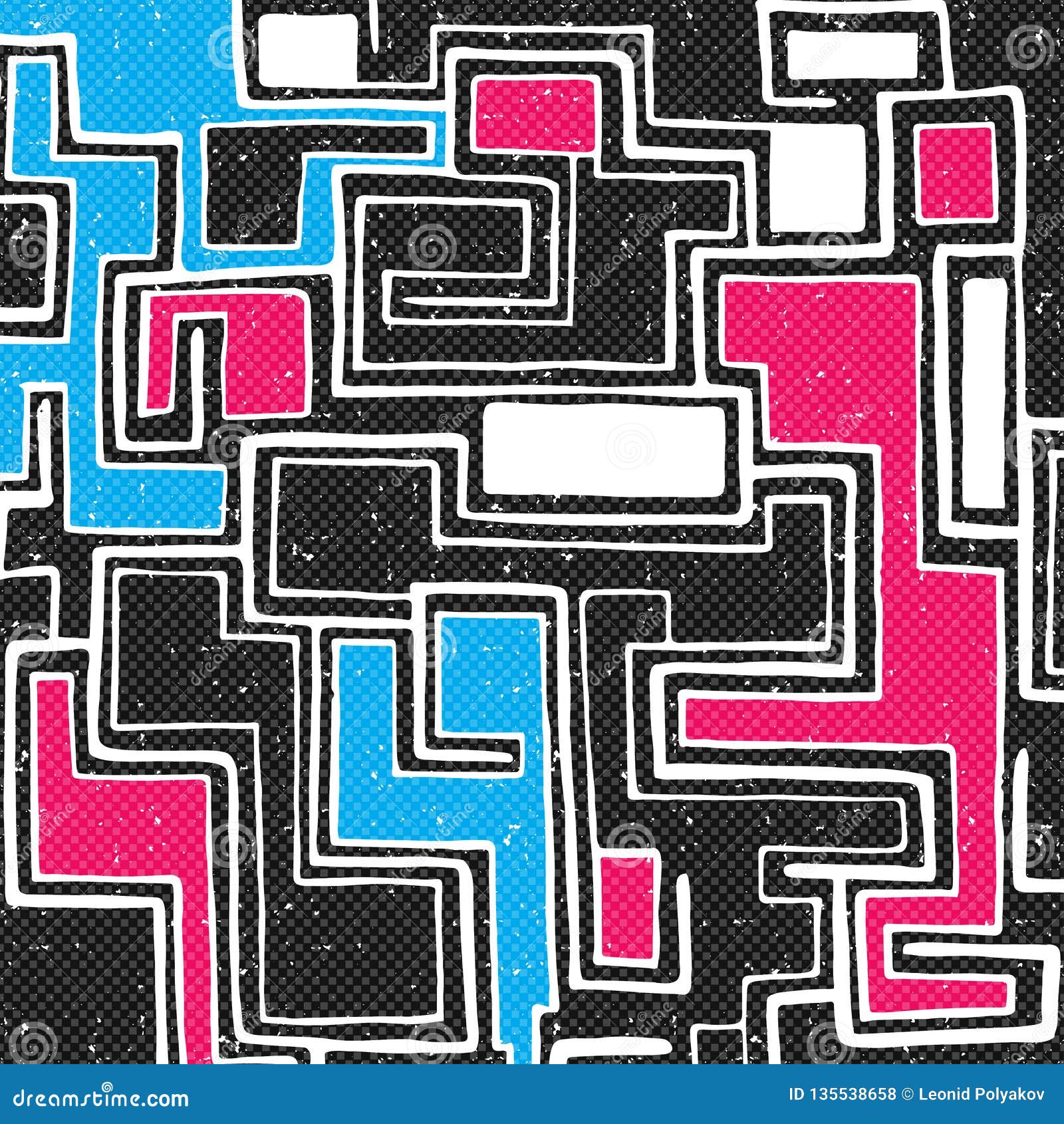 Beautiful Abstract Dark Lines Graffiti Pattern Illustration Stock ...