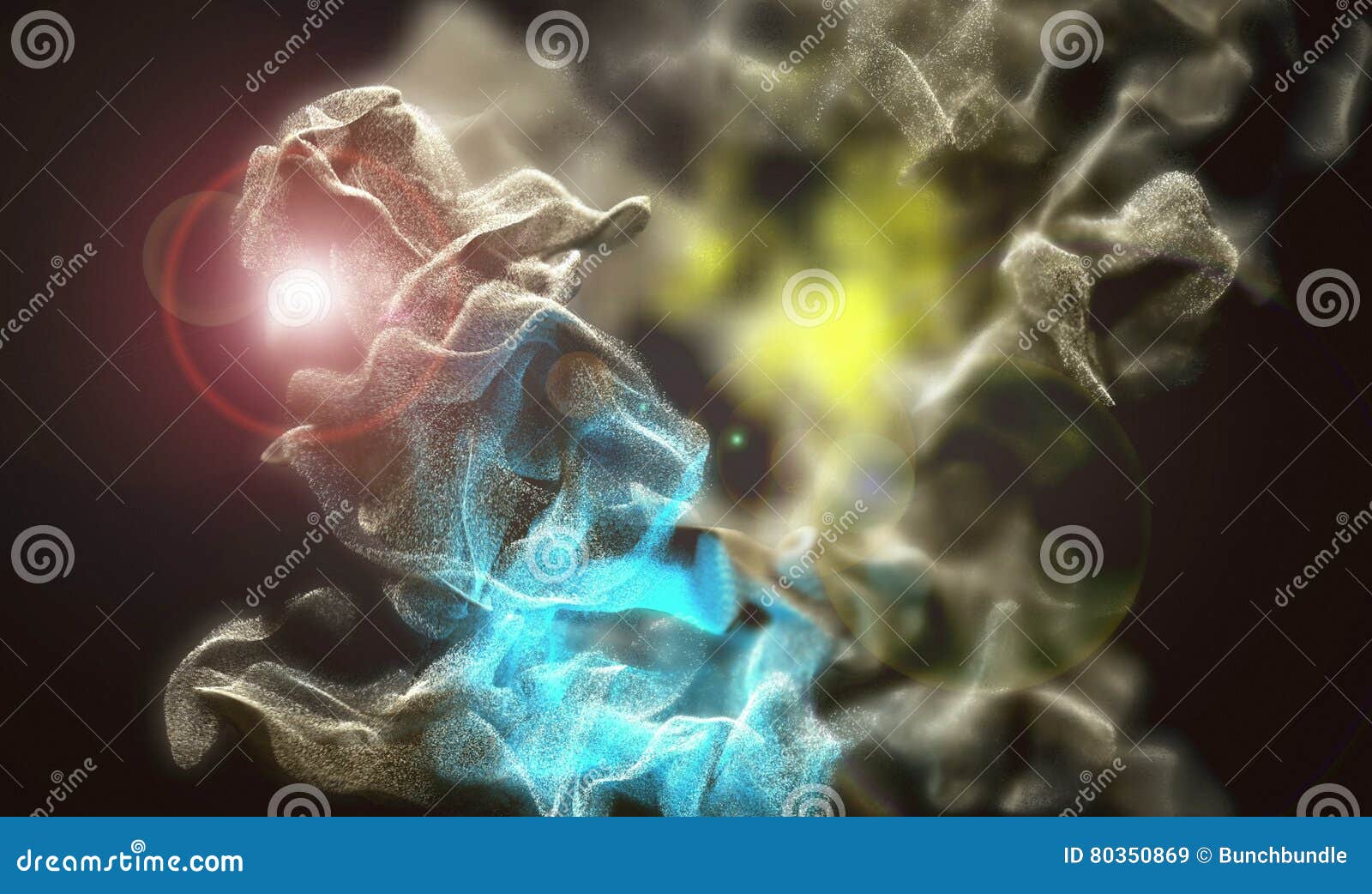 Beautiful Abstract Dust Storm, 3d Illustration Stock Illustration ...