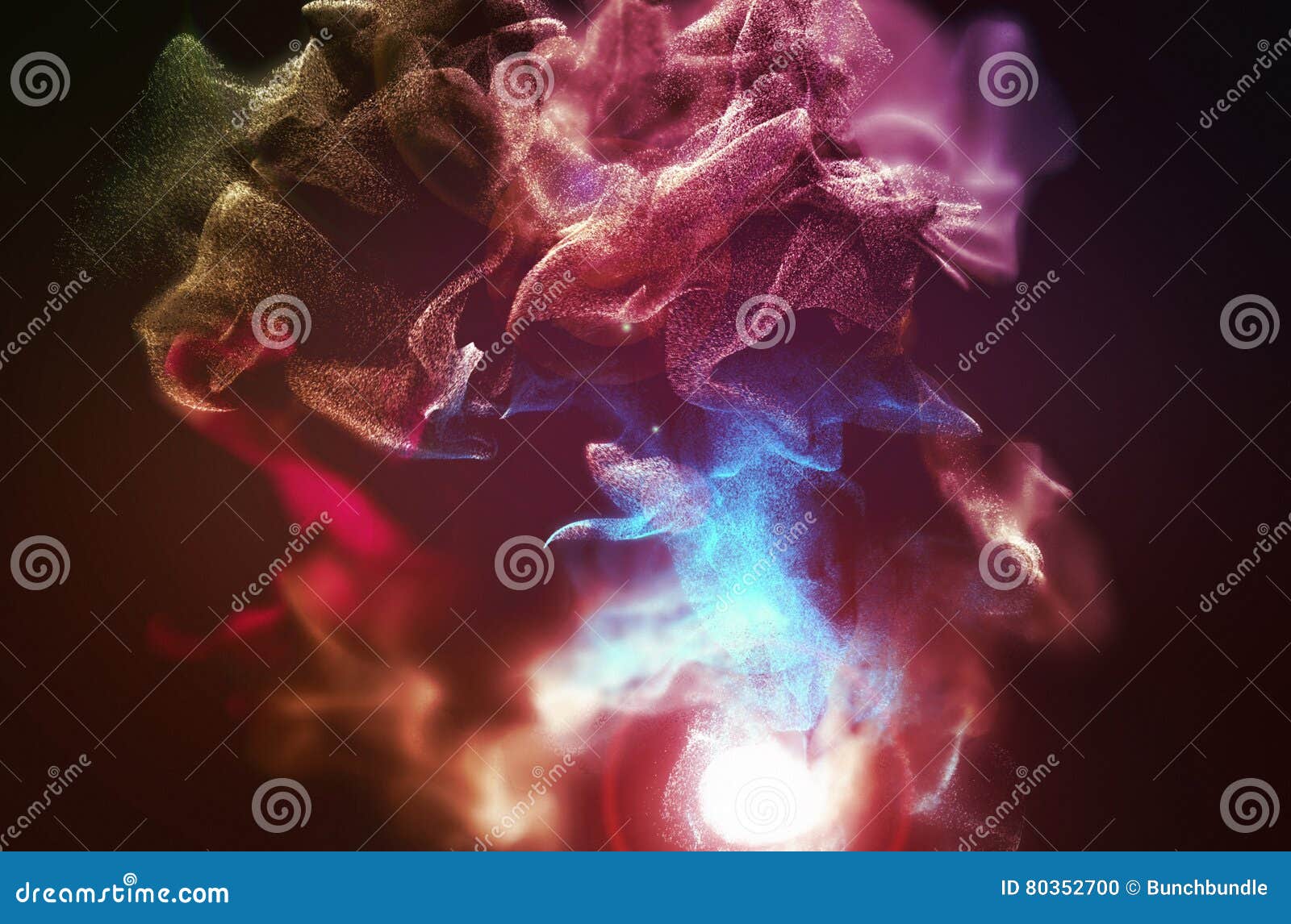 Beautiful Abstract Dust Storm, 3d Illustration Stock Illustration ...