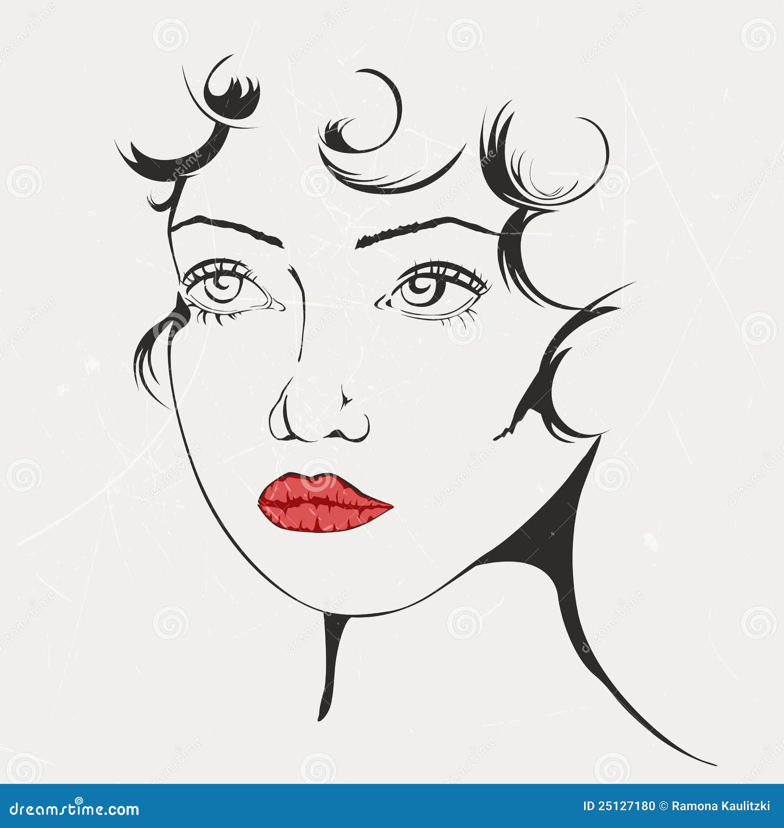 Beautiful abstract face stock illustration. Illustration of lovely ...