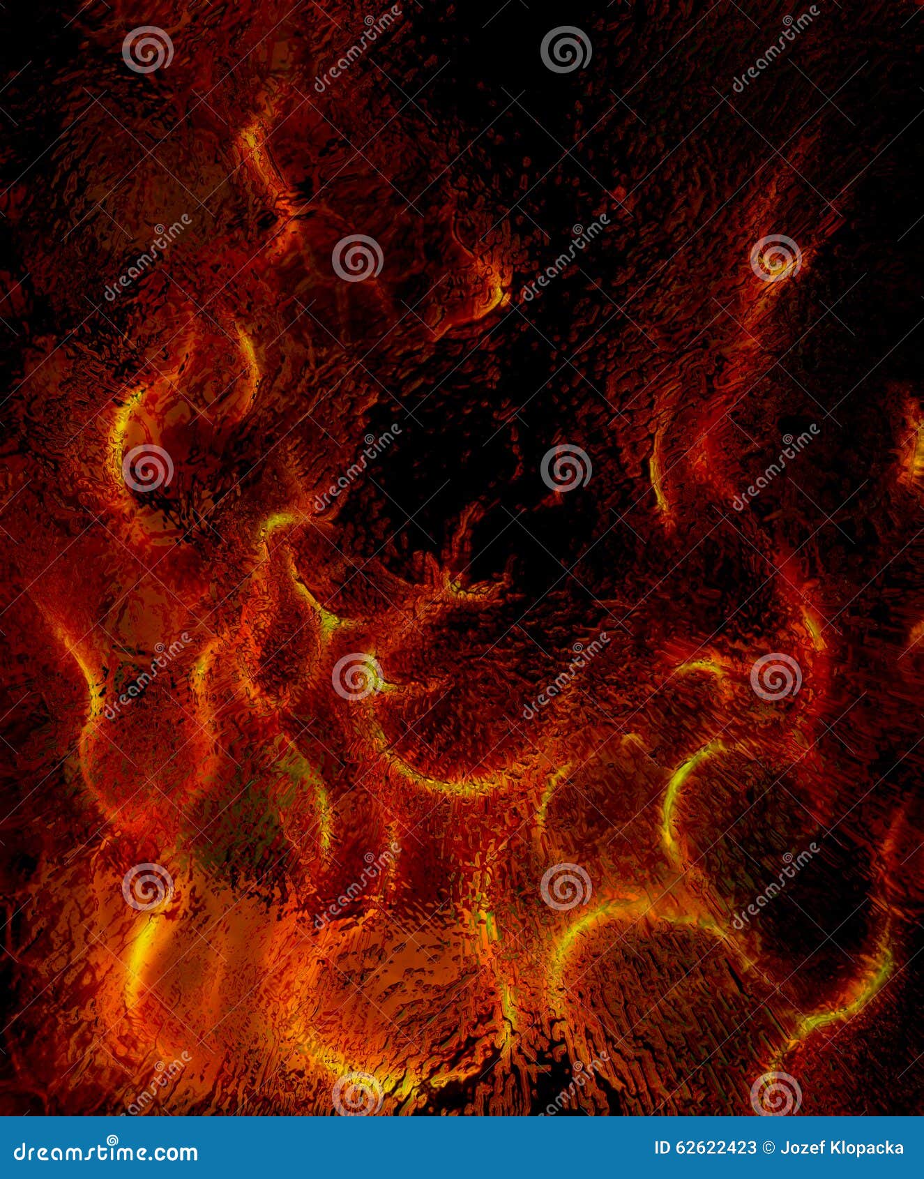 Beautiful Abstract Fiery on a Black Background Stock Illustration ...