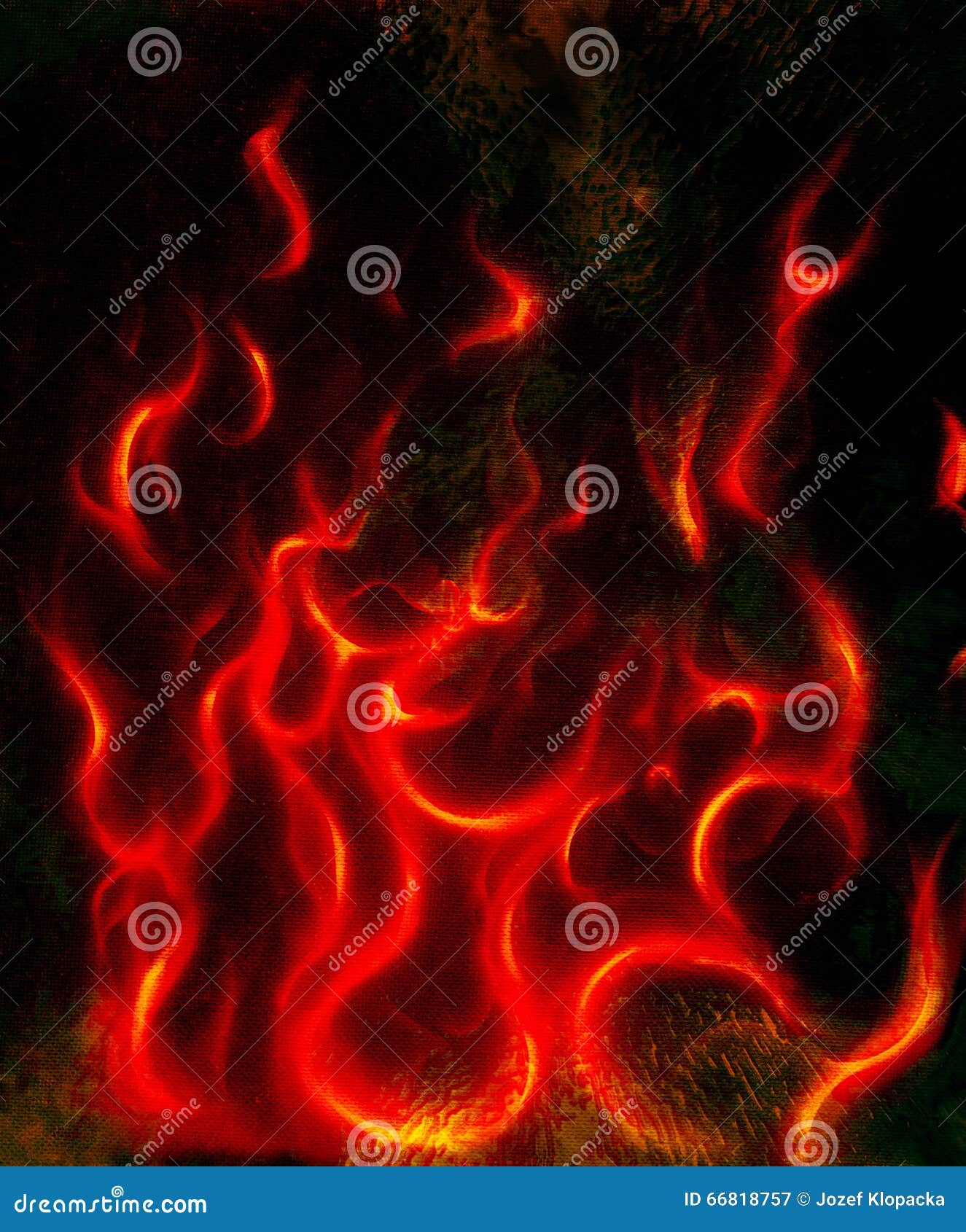 Beautiful Abstract Fiery on a Black Background Stock Illustration ...