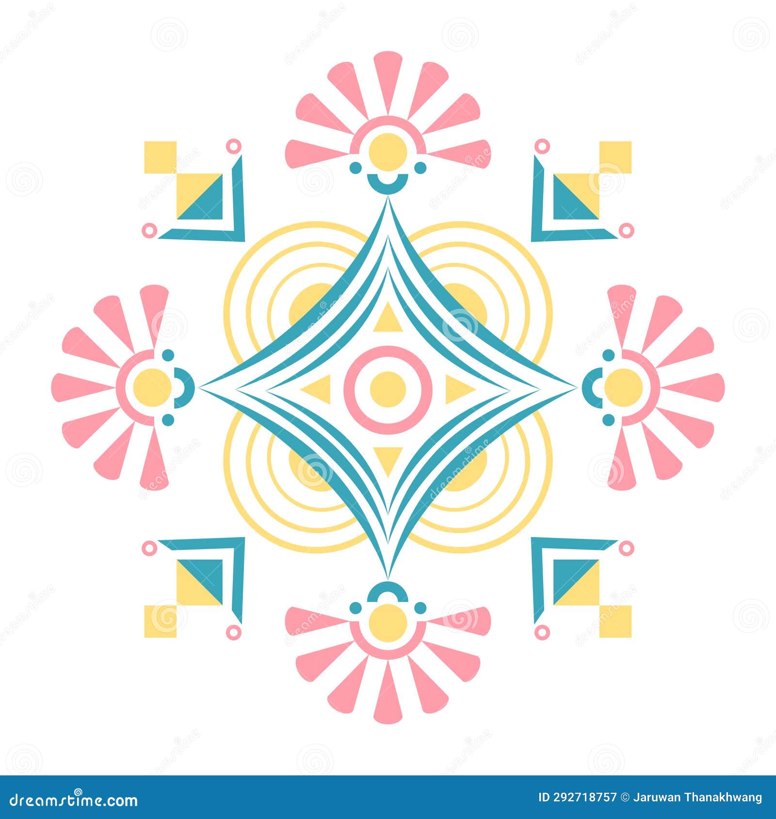 Beautiful Abstract Geometric Mandala Design. Stock Vector ...