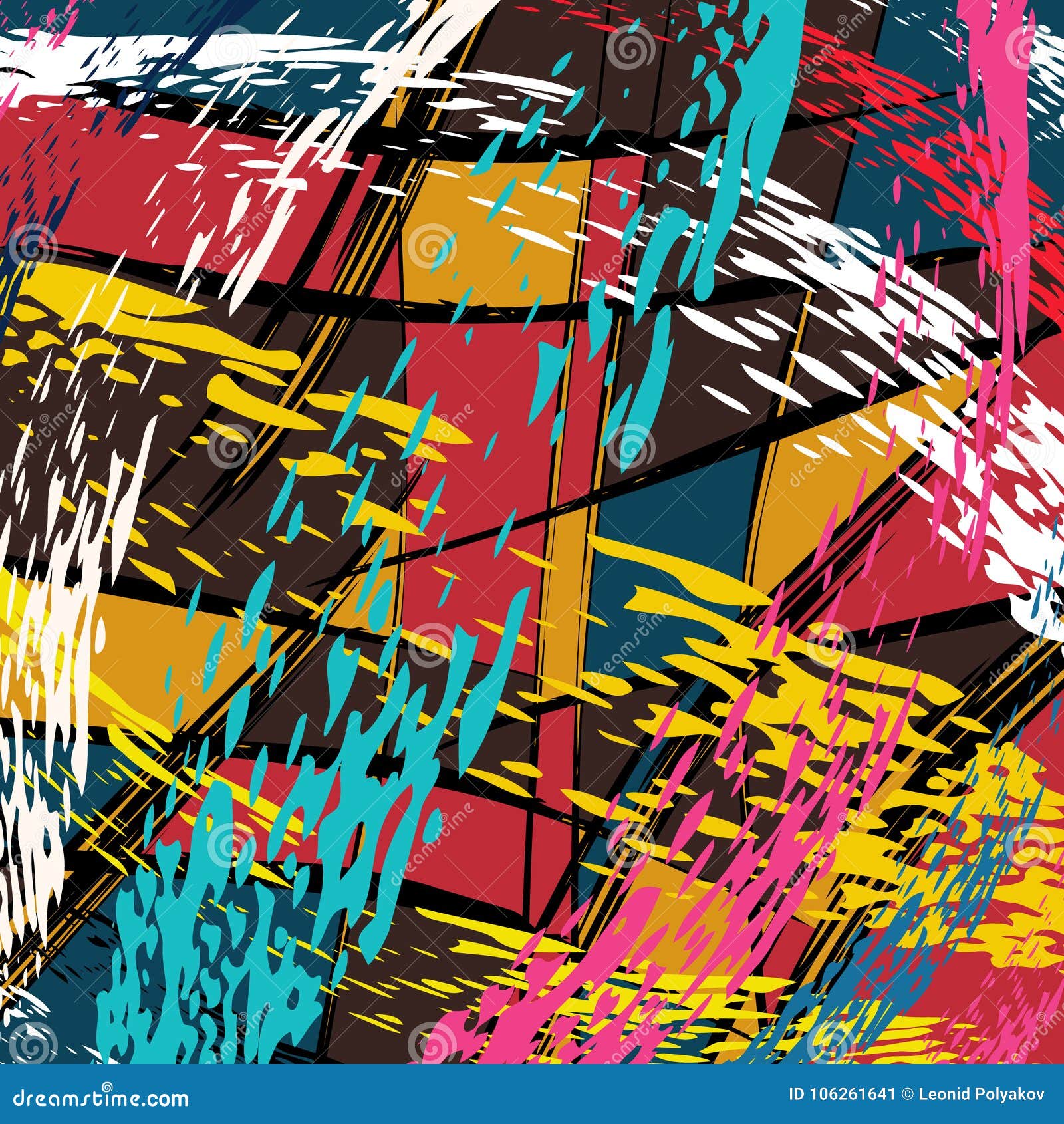 Beautiful Abstract Graffiti Gentle Pattern Stock Vector - Illustration ...