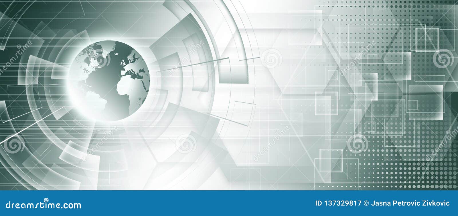 Abstract Green Soft Technology Background, Illustration Stock ...