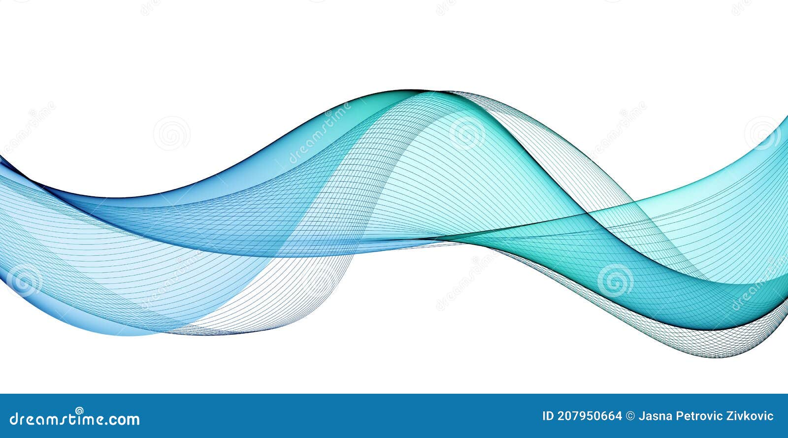 Abstract Light Blue Wave Background Stock Illustration - Illustration ...