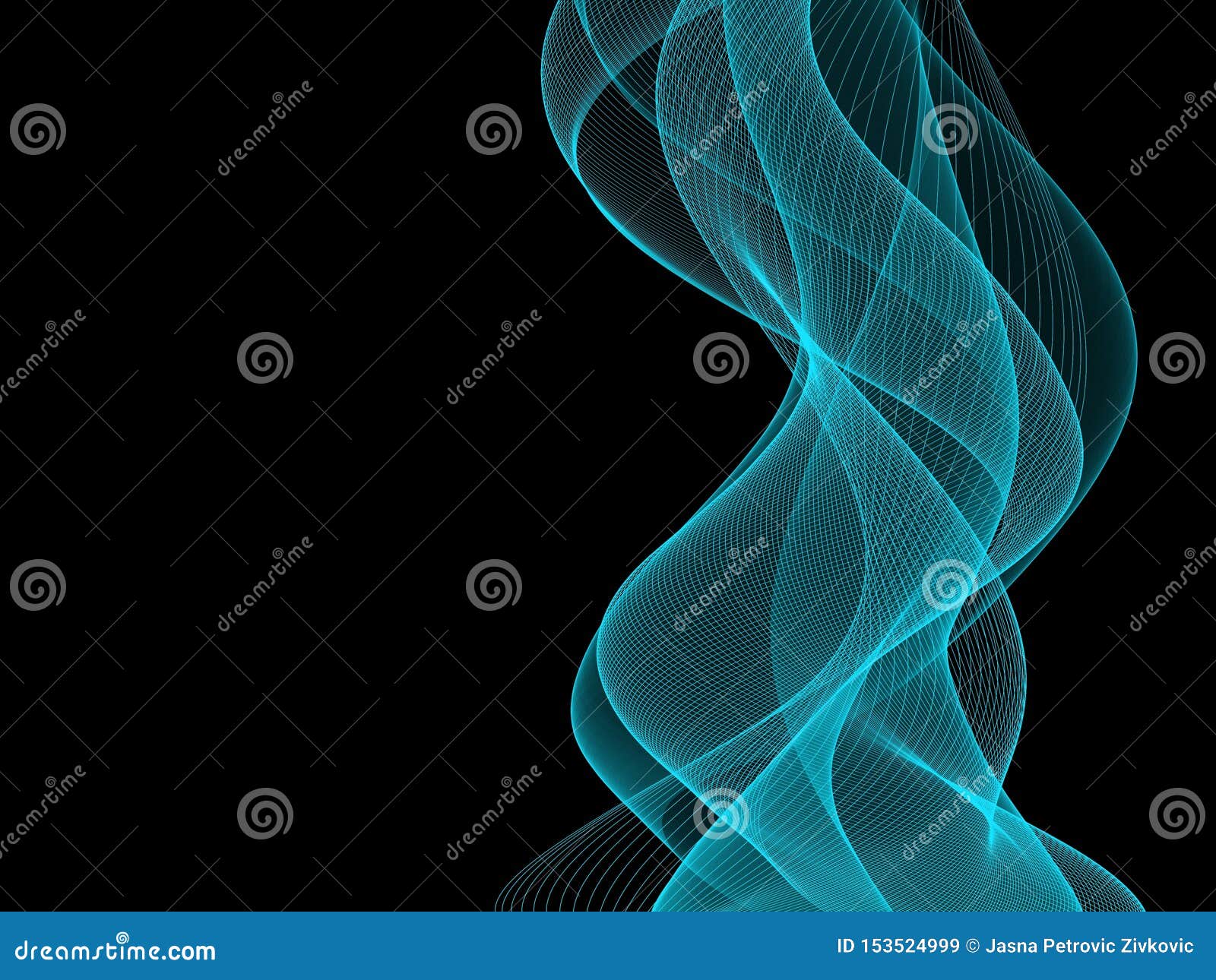 Abstract Neon Blue Flow Grid Wave Background Stock Illustration ...