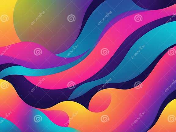 Abstract Neon Color Gradient Background Stock Illustration ...