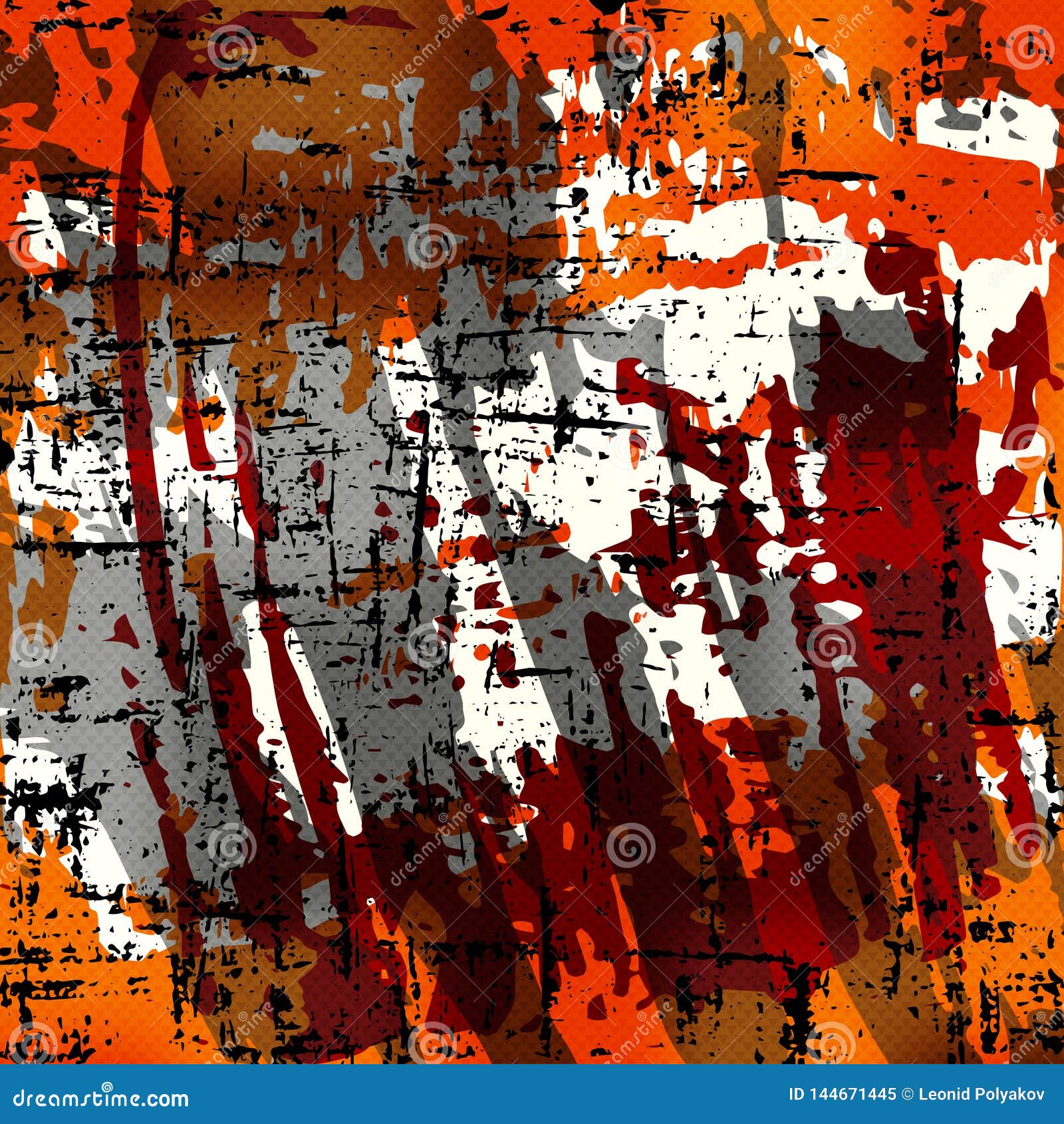 Beautiful Abstract Orange Dark Lines Graffiti Pattern Illustration ...