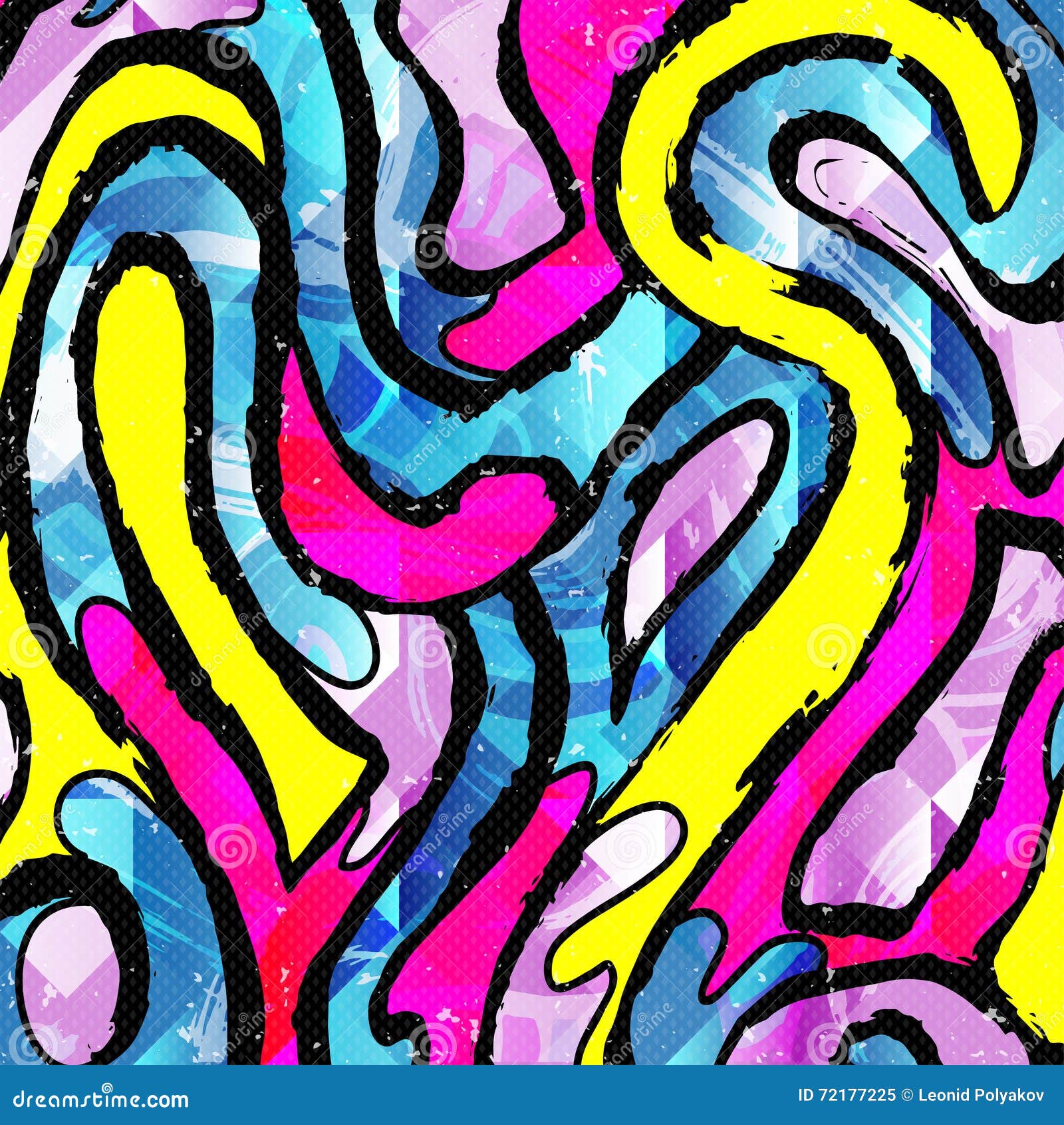 Beautiful Abstract Orange Dark Lines Graffiti Pattern Vector ...