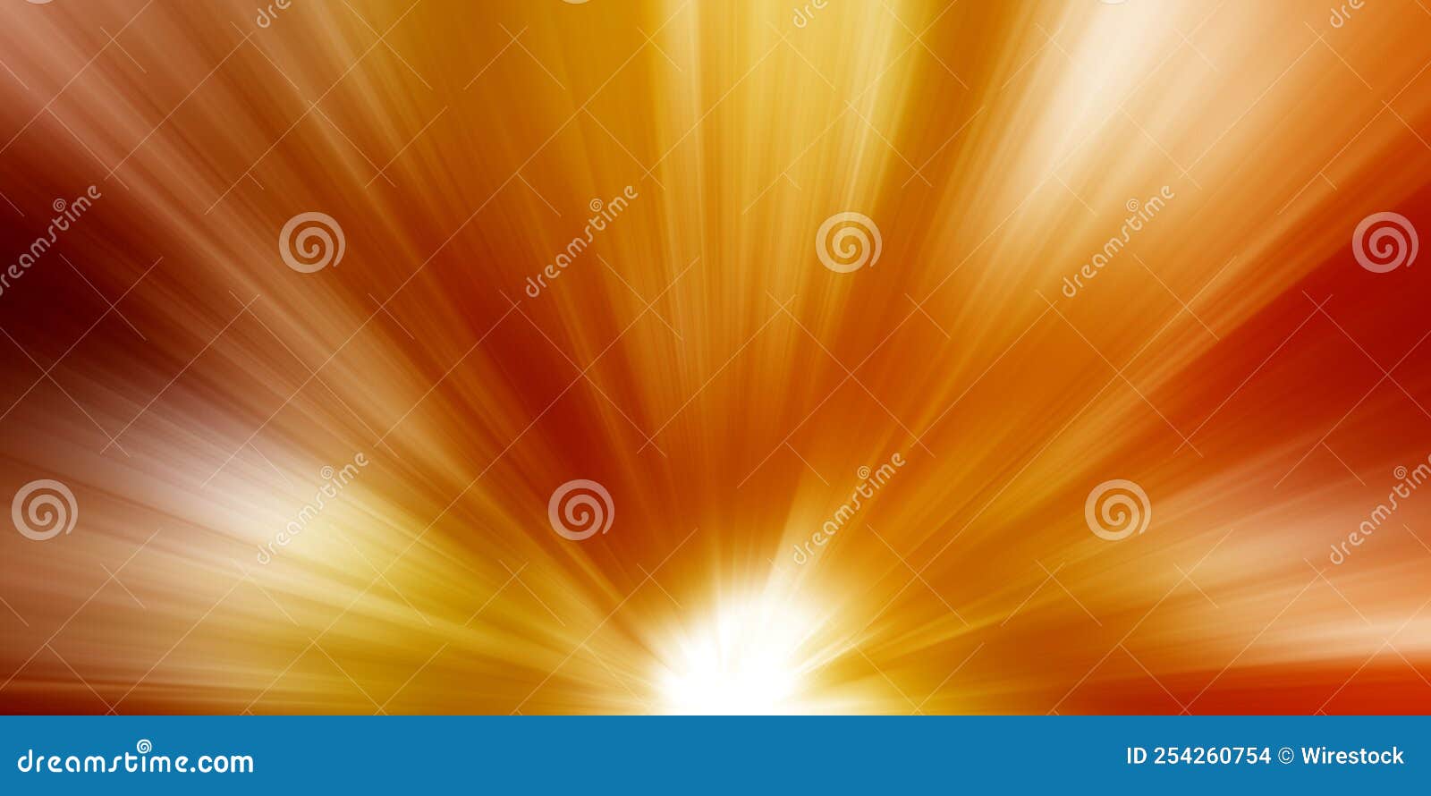Abstract Orange Sunbeam Burst of Light Stock Illustration ...