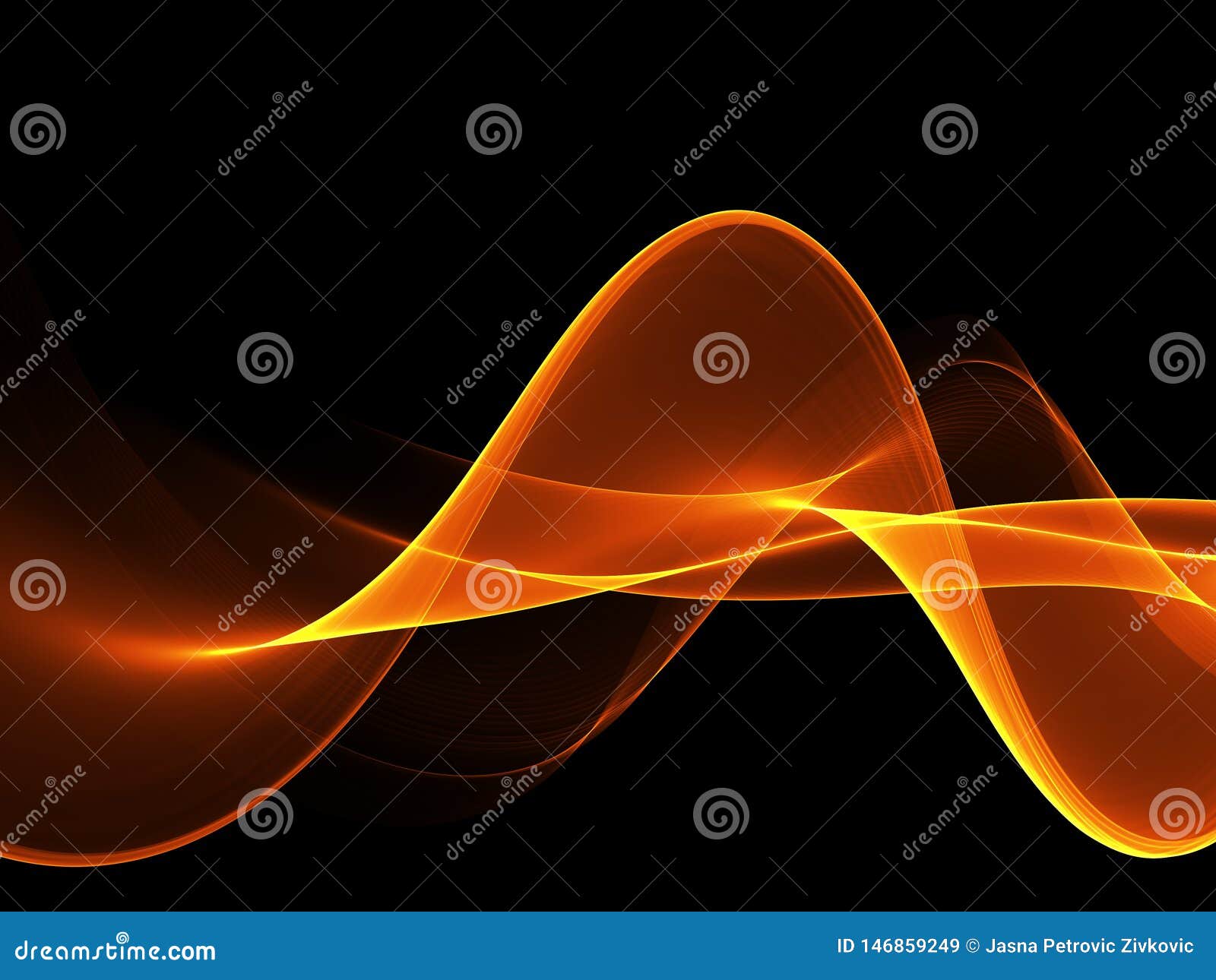 Abstract Orange Waves Background. Template Design Stock Illustration ...
