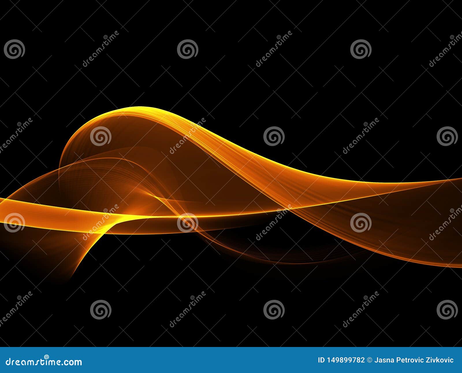 Abstract Orange Waves Background. Template Design Stock Illustration ...